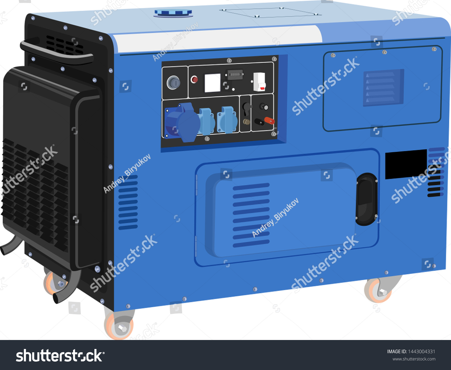 Diesel Generator Blue Color Vector Graphics Stock Vector (Royalty Free ...
