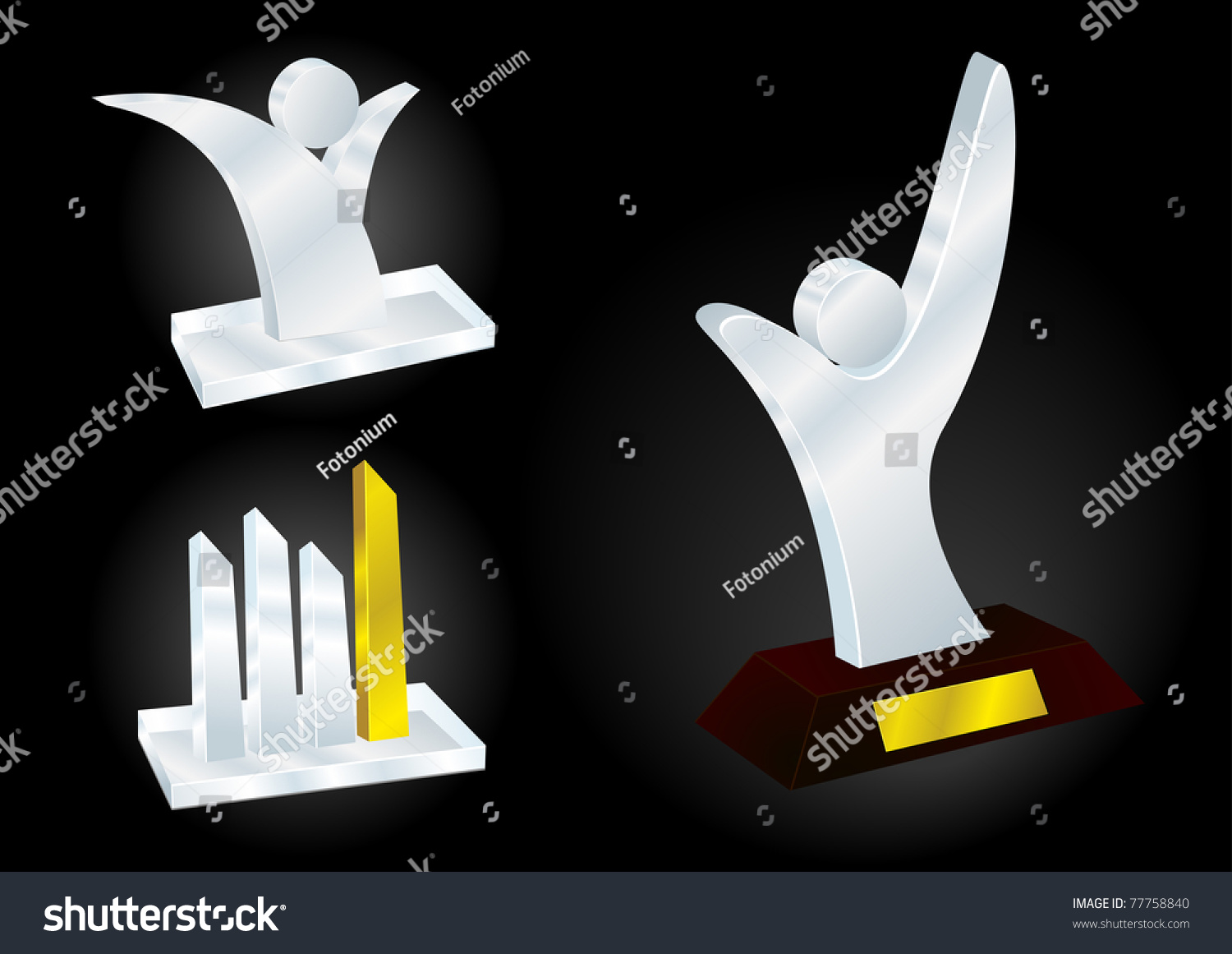 Different Award Designs Vector Illustration Stock Vector (Royalty Free ...