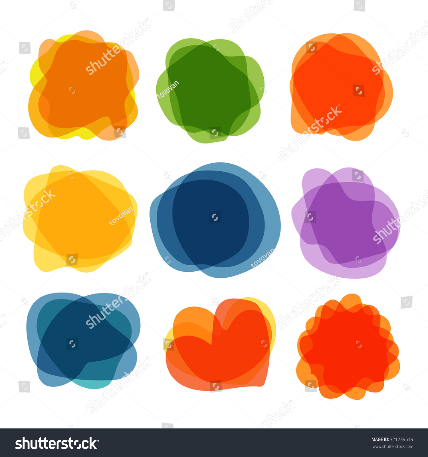 Distintas imágenes prediseñadas de los blobs: vector de stock (libre de ...