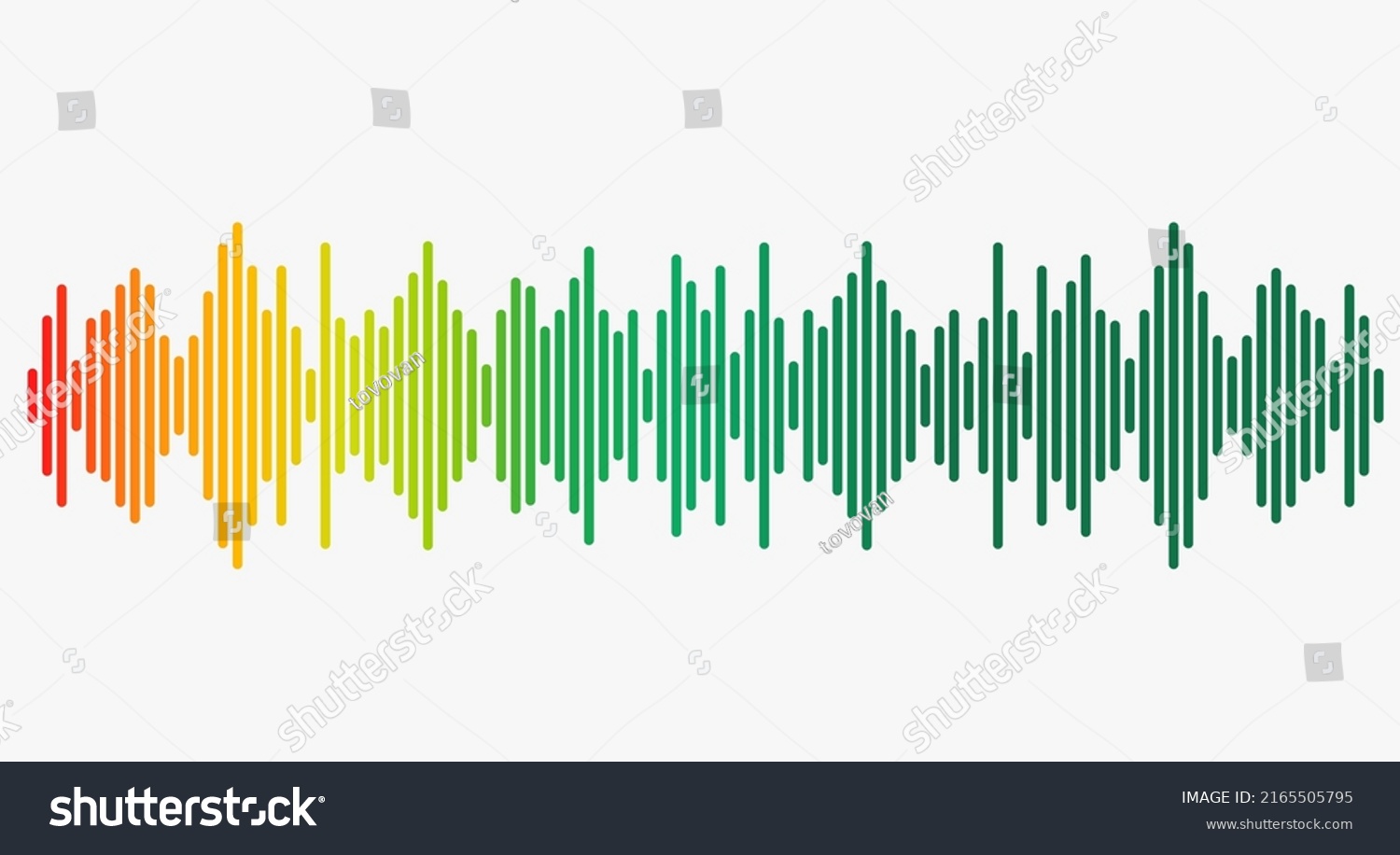 Different Color Sound Waves Vector Illustration Stock Vector (Royalty ...