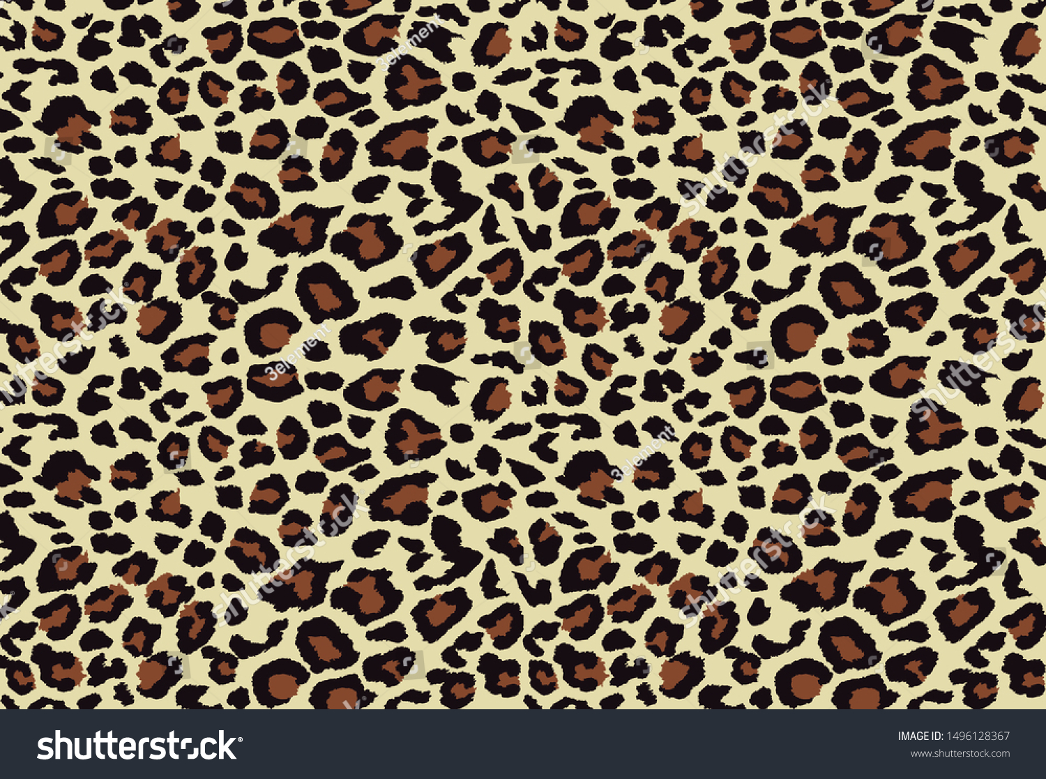 Different Colored Leopard Fur Pattern Design Stock Vector (Royalty Free ...