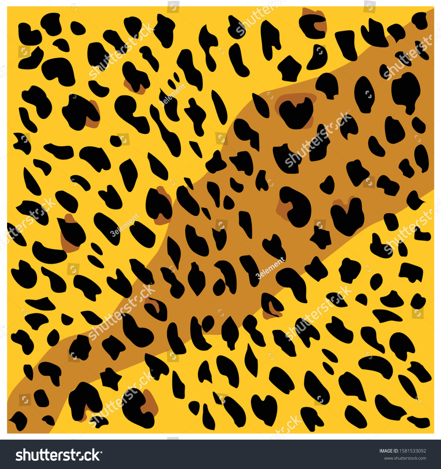 Different Colored Leopard Fur Pattern Design: vector de stock (libre de ...