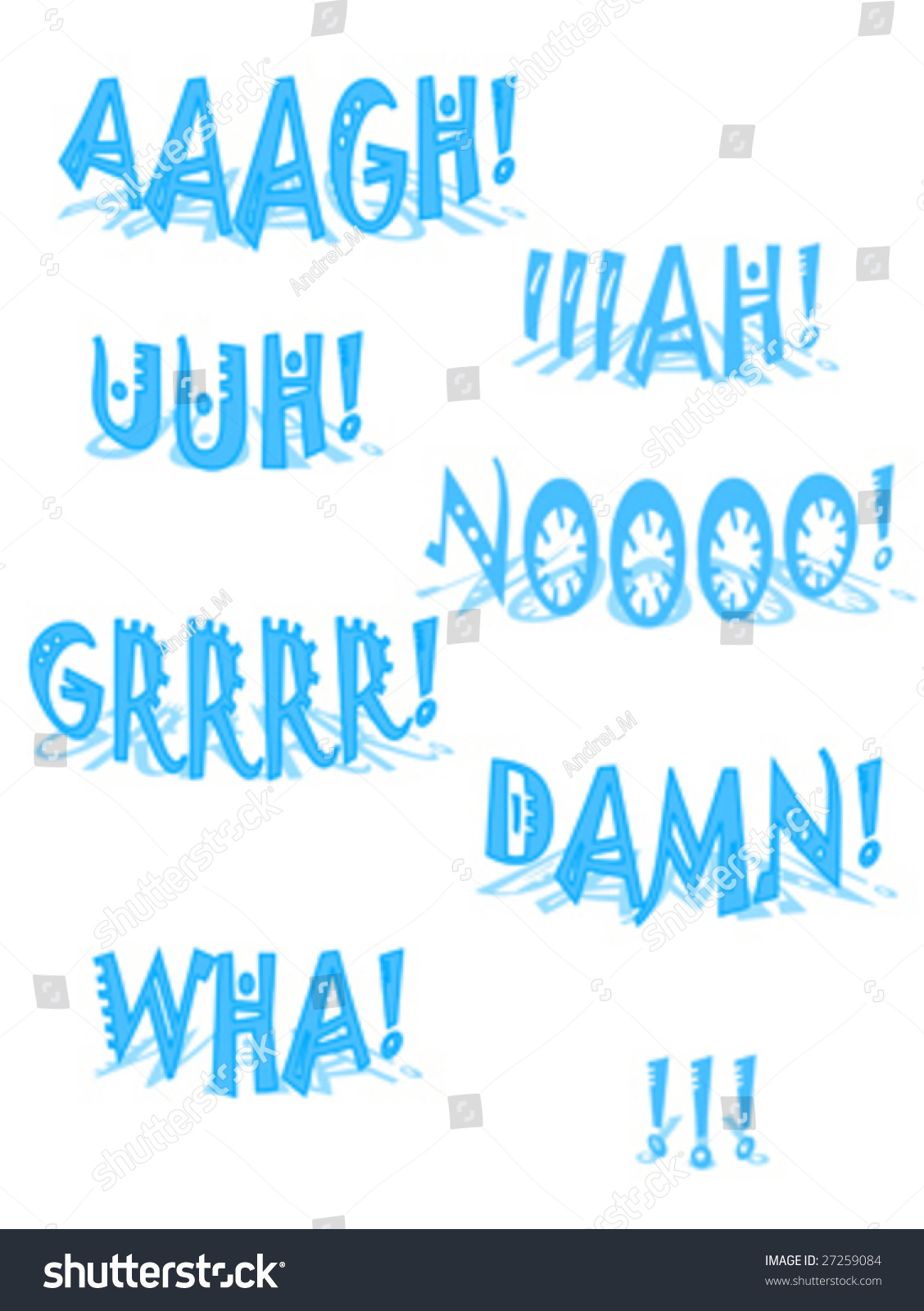 Different Comic Word Vector Illustration Stock Vector (Royalty Free ...