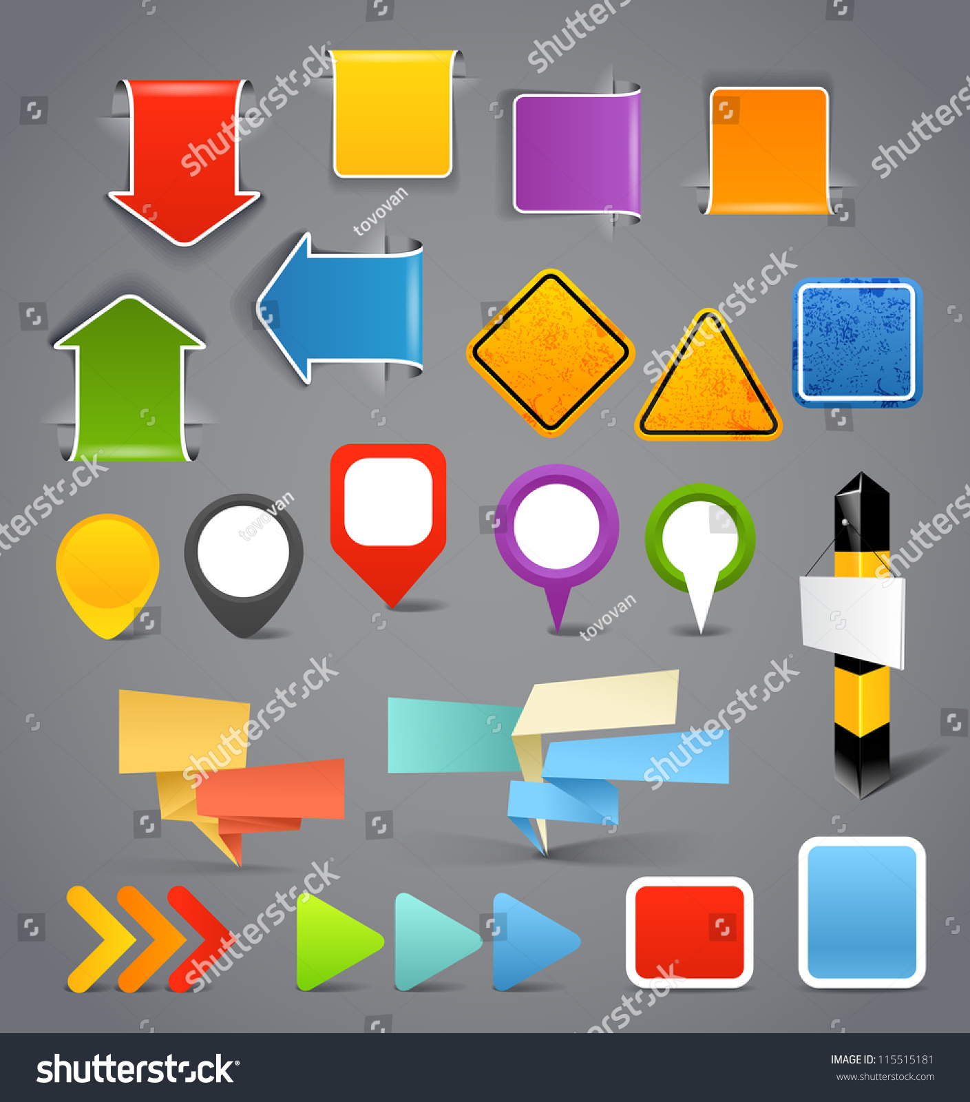 Different Content Banners Templates Stock Vector (Royalty Free) 115515181