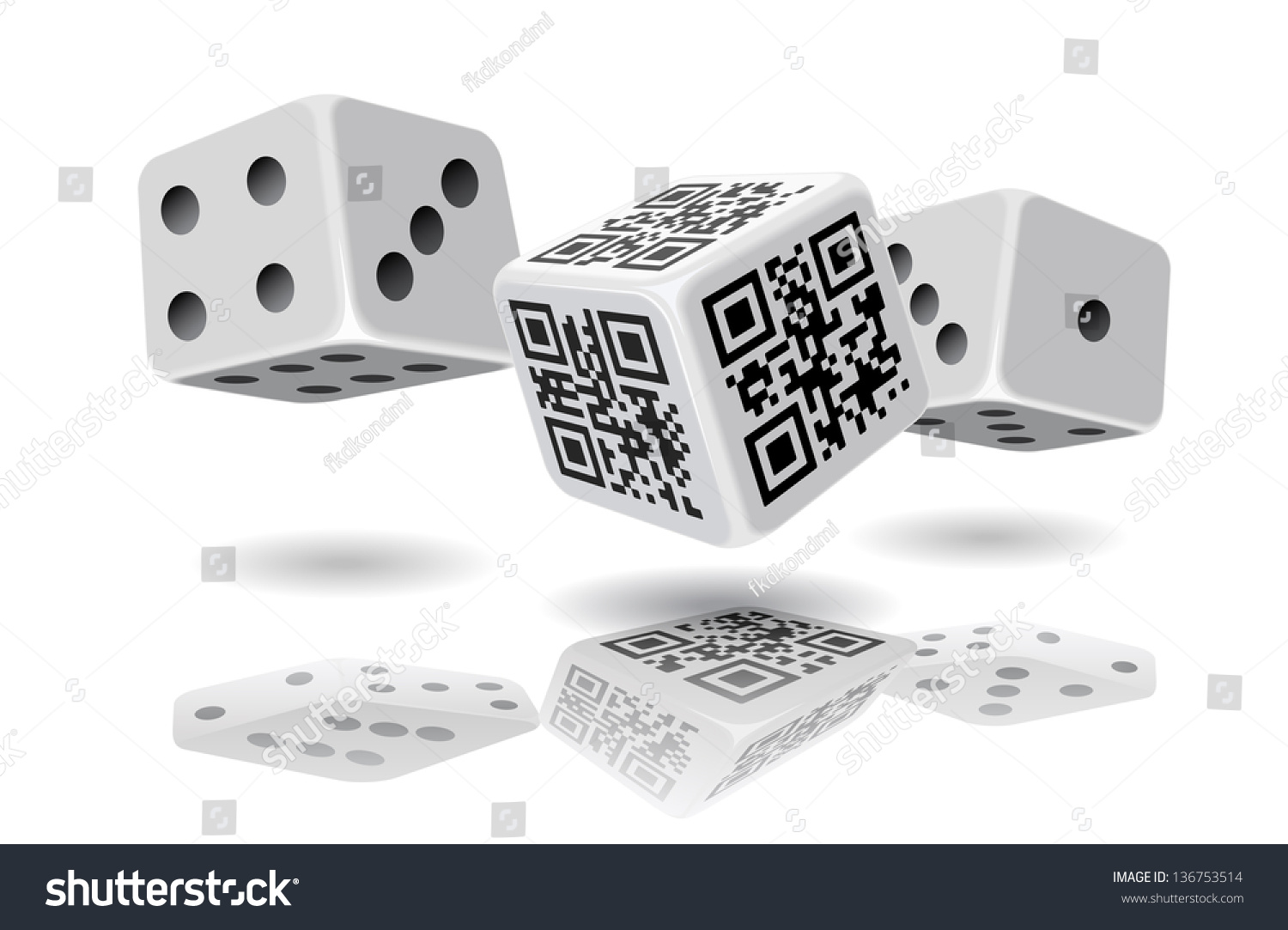 Different Cubes On White Background Stock Vector (Royalty Free) 136753514