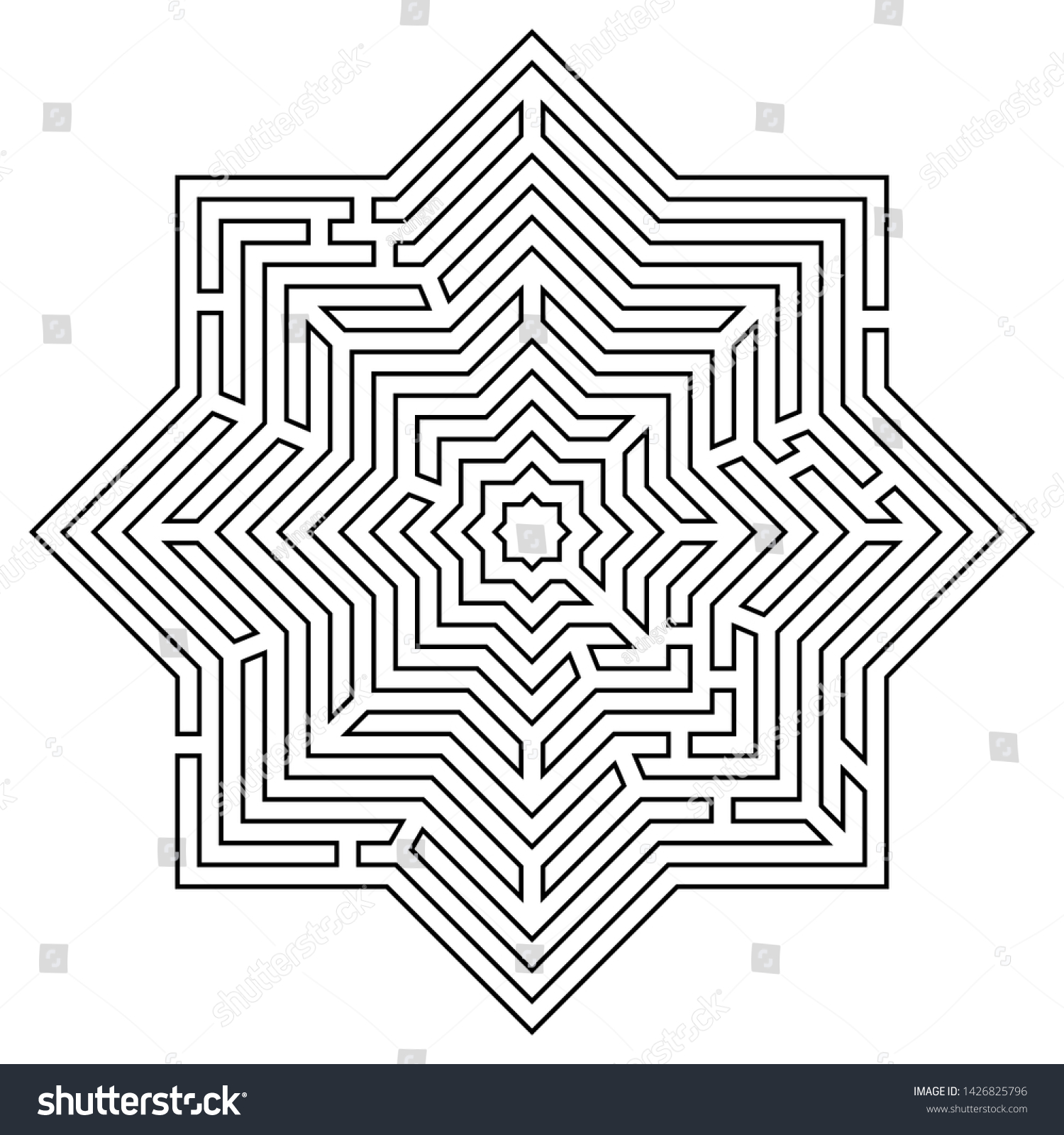 디자인 미로 벡터다각형 미로(미로) 게임 그림 스톡 벡터(로열티 프리) 1426825796 | Shutterstock