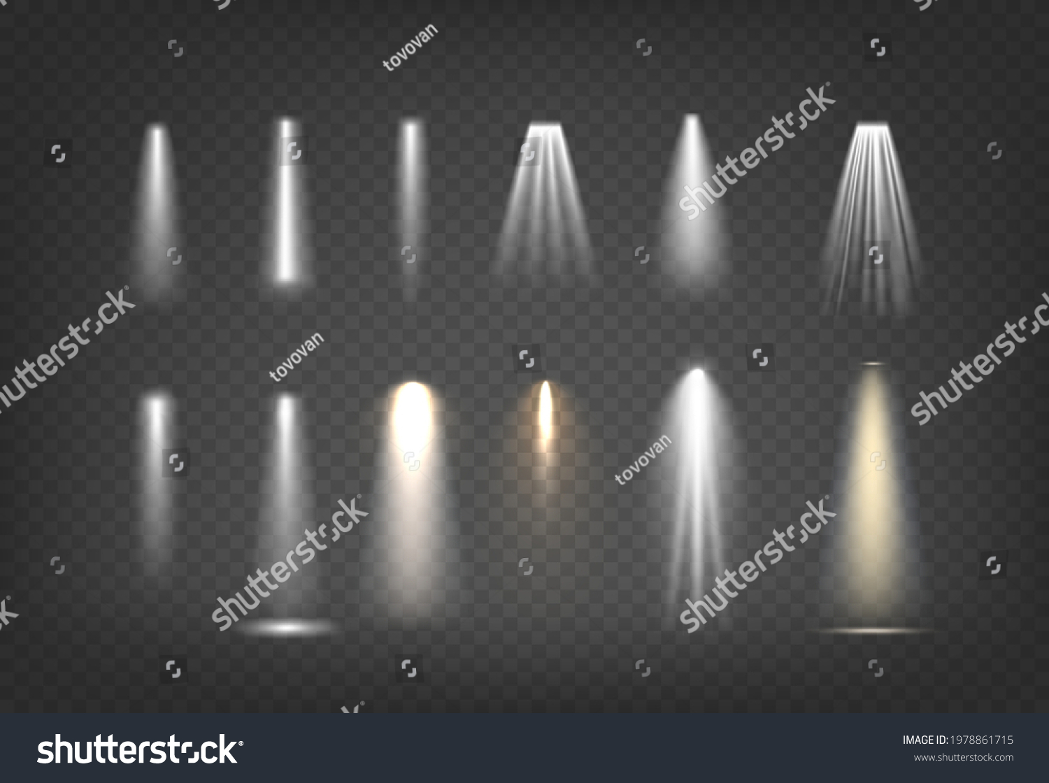 Different Lightt Effects Vector Set Isolated Stock Vector (Royalty Free ...