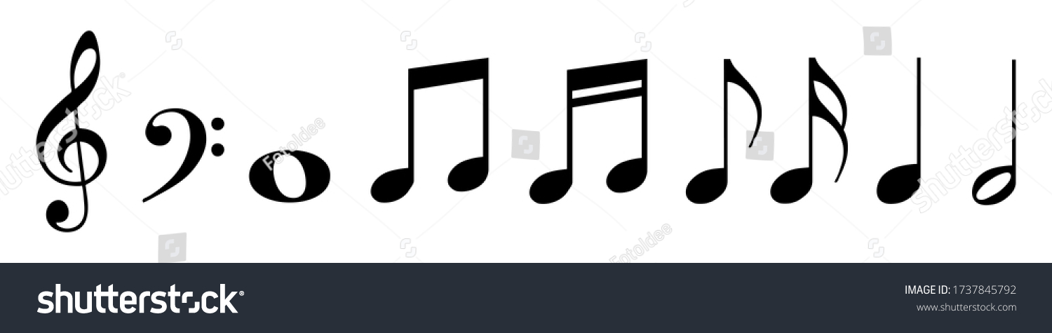 Différents Notes De Musique - Illustration : image vectorielle de stock ...