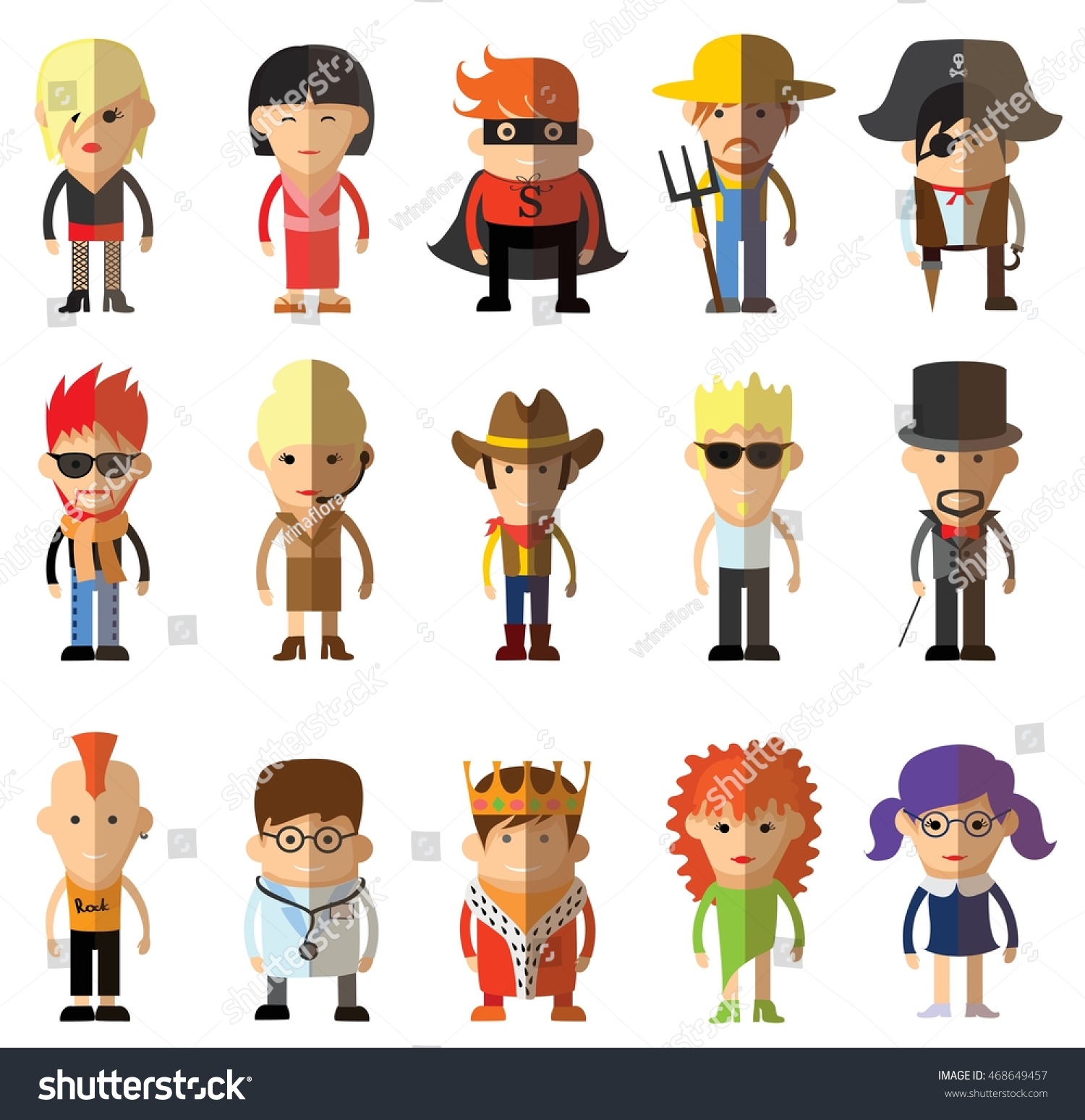 Different People Professions Characters Set Flat Stock Vector (Royalty ... Different People Professions Characters Set Flat Stock Vector (Royalty ...