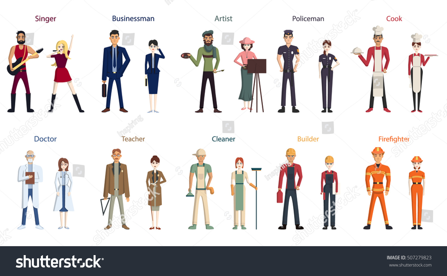 Différentes professions sont définies. Personnages de : image ... Différentes professions sont définies. Personnages de : image ...