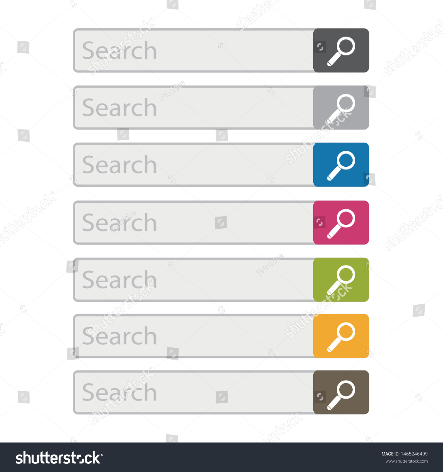 Different Search Bar Fields Vector Illustrations: เวกเตอร์สต็อก (ปลอด ...