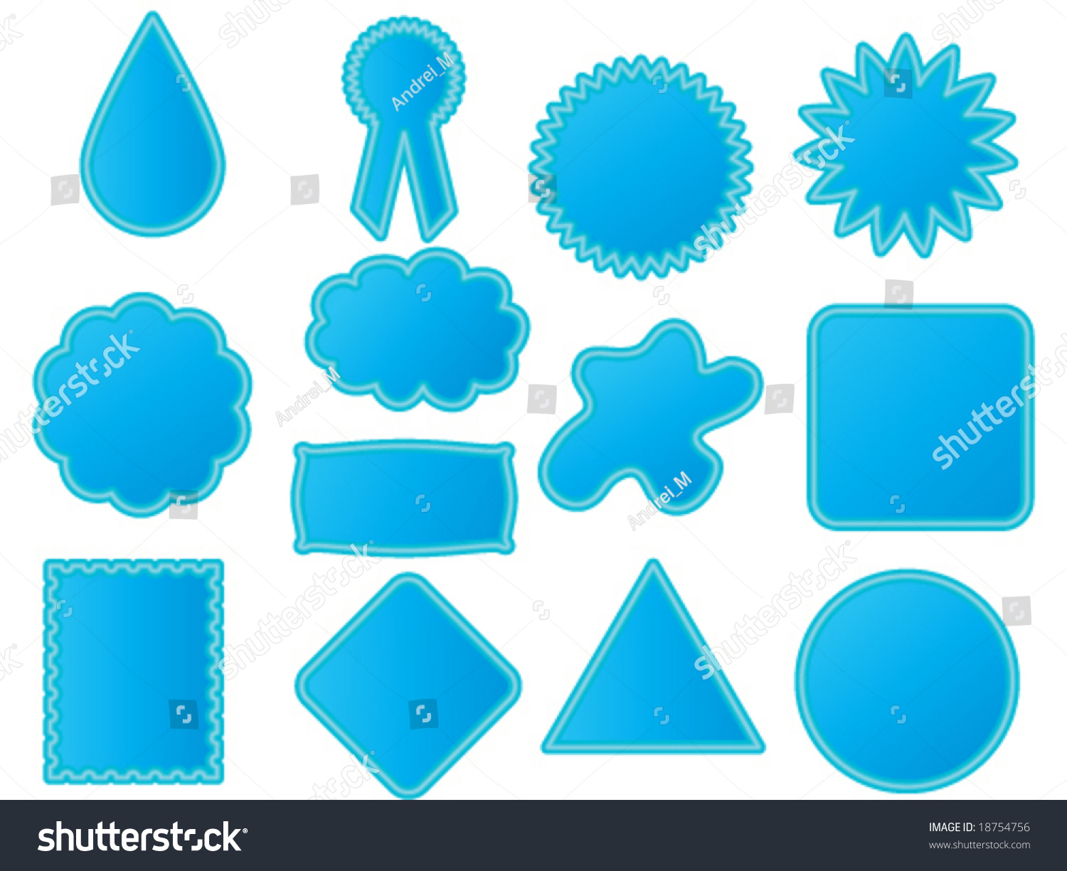 Different Shapes Label Stock Vector (Royalty Free) 18754756