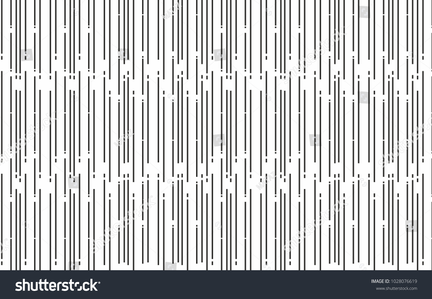 Different Size Thin Vertical Lines Monochrome Stock Vector (Royalty ...