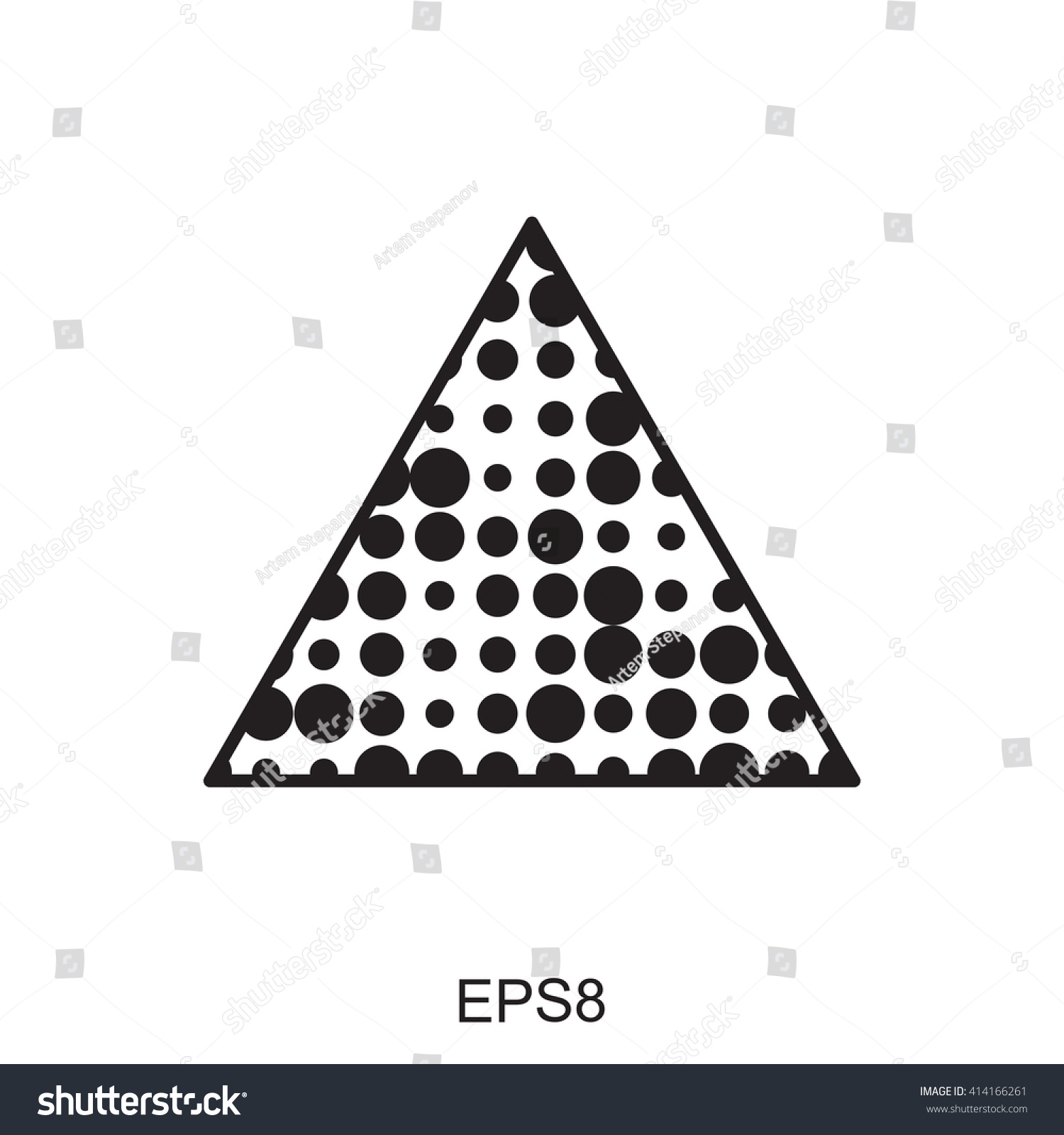 Different Sized Points Dots Triangle Icon: vector de stock (libre de ...