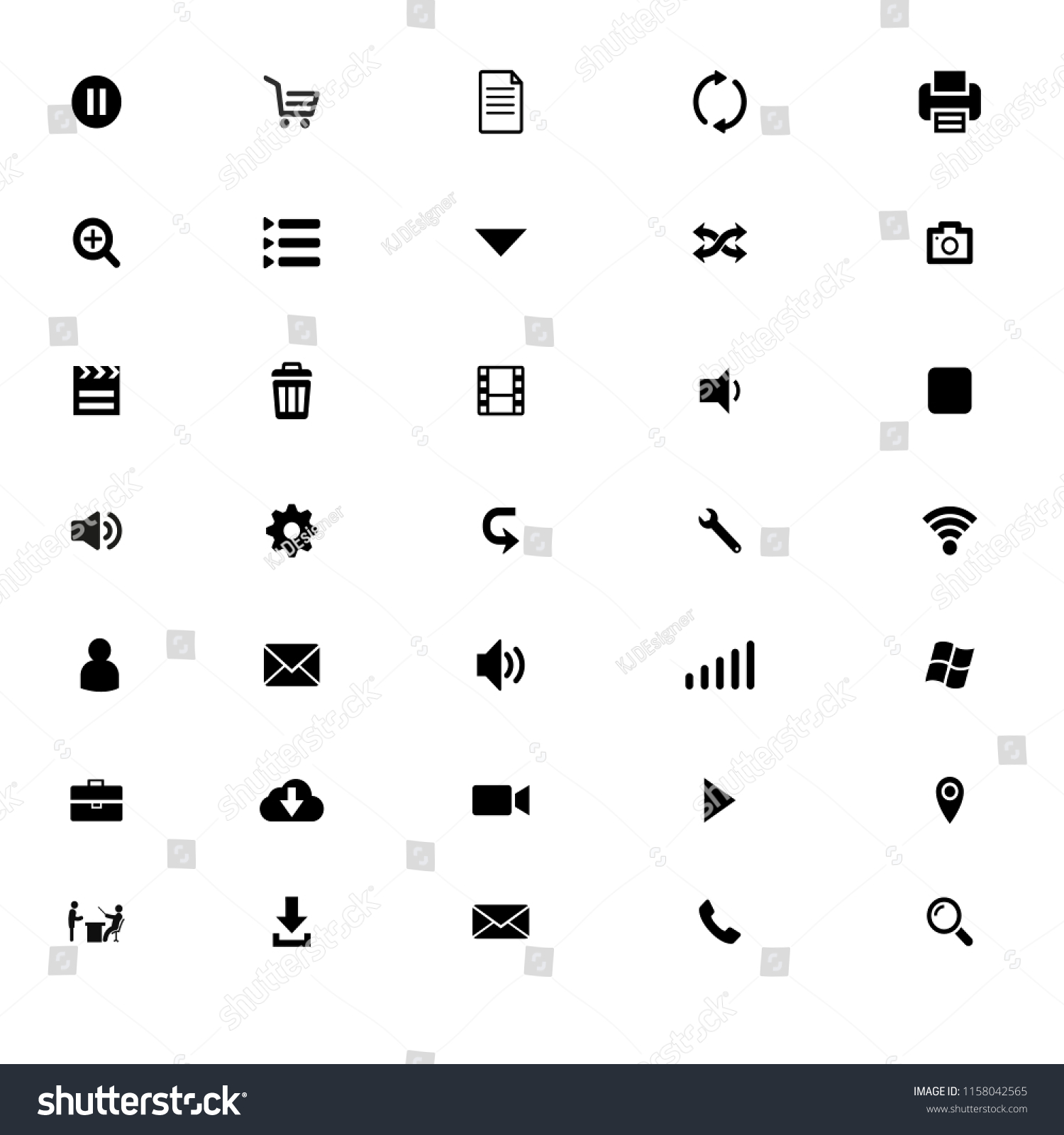 Different Symbol One Collection Stock Vector (Royalty Free) 1158042565 ...
