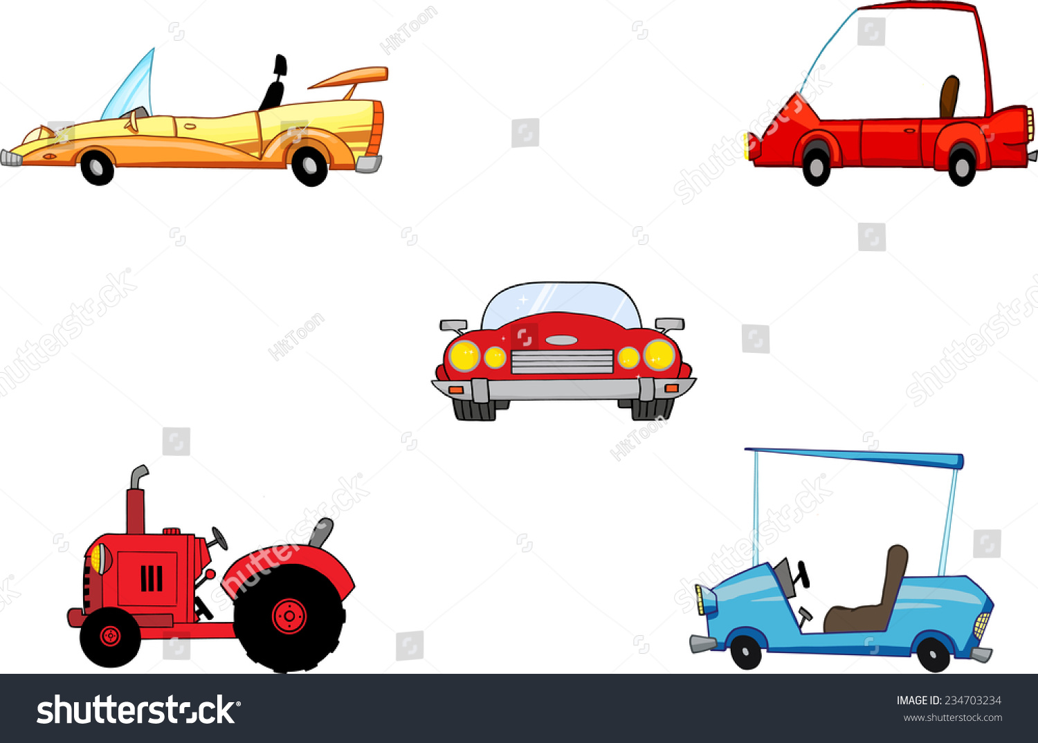 Different Transport Machines Vector Collection Set: vector de stock ...