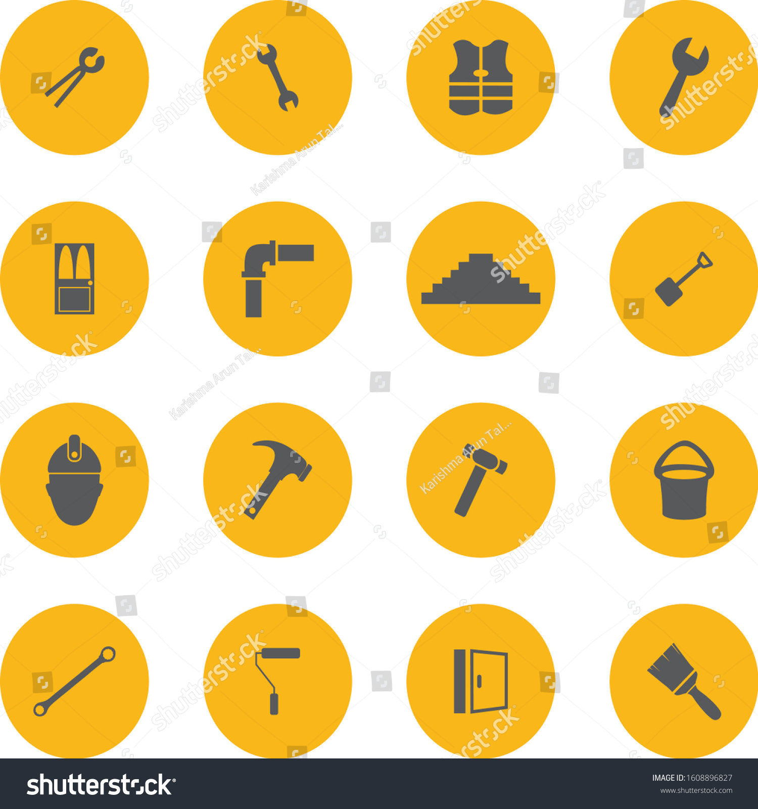 Different Type Set Construction Instruments Stock Vector (Royalty Free ...