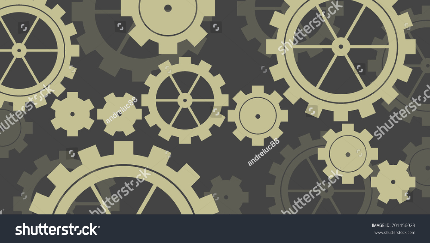 Different Types Cogs Mechanic Flat Vector: vector de stock (libre de ...