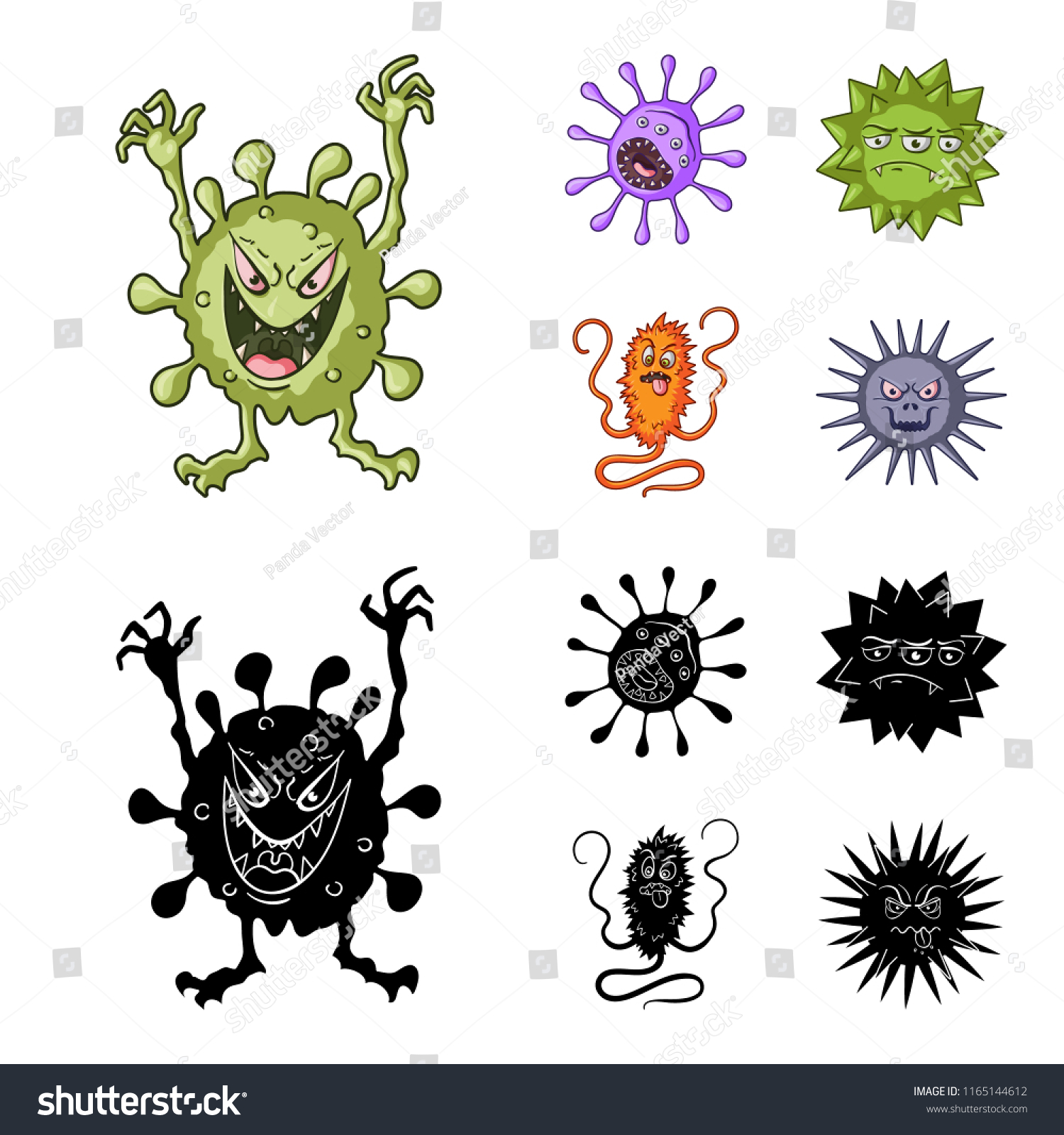 Different Types Microbes Viruses Viruses Bacteria 스톡 벡터로열티 프리 1165144612 Shutterstock