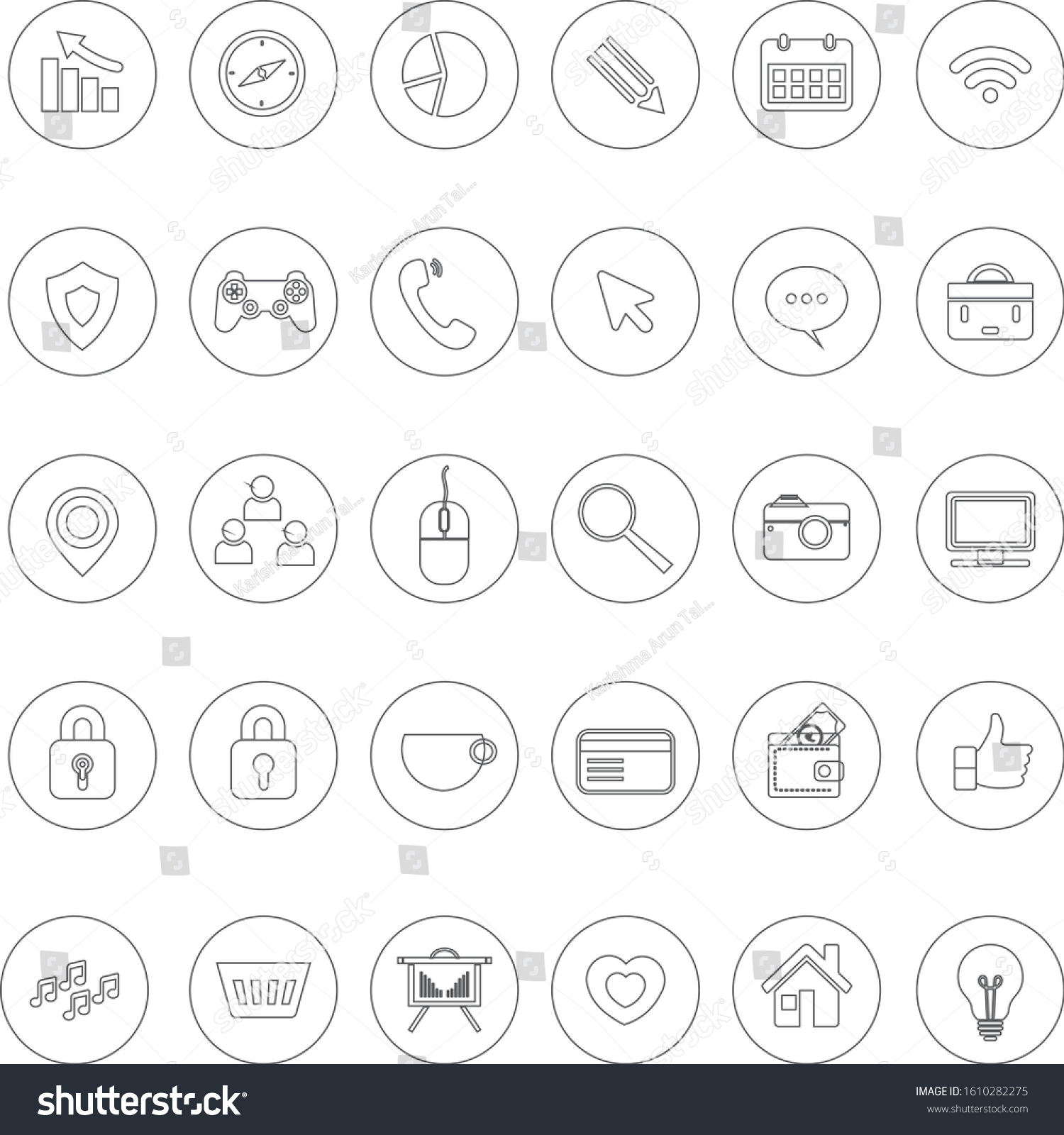 Different Types Web Icon: vector de stock (libre de regalías ... Different Types Web Icon: vector de stock (libre de regalías ...
