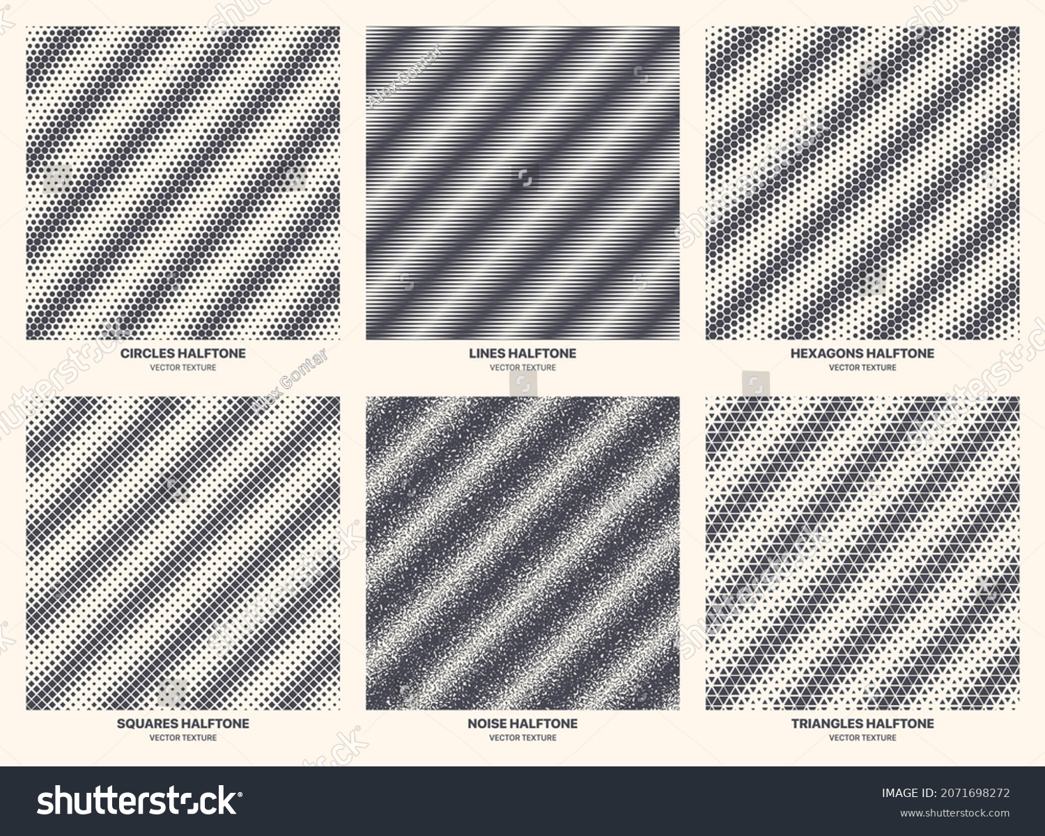 Different Variations Halftone Incline Stripe Patterns Stock Vector ...