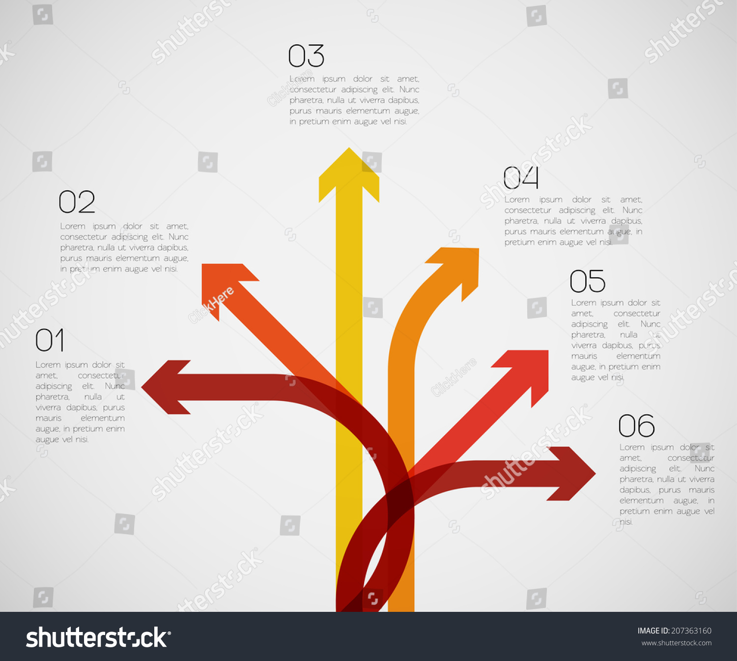 Different Way Infographics Eps10 Vector Stock Vector (Royalty Free ...