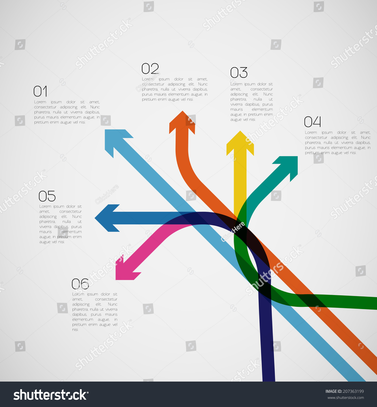 Different Way Infographics Eps10 Vector Stock Vector (Royalty Free ...