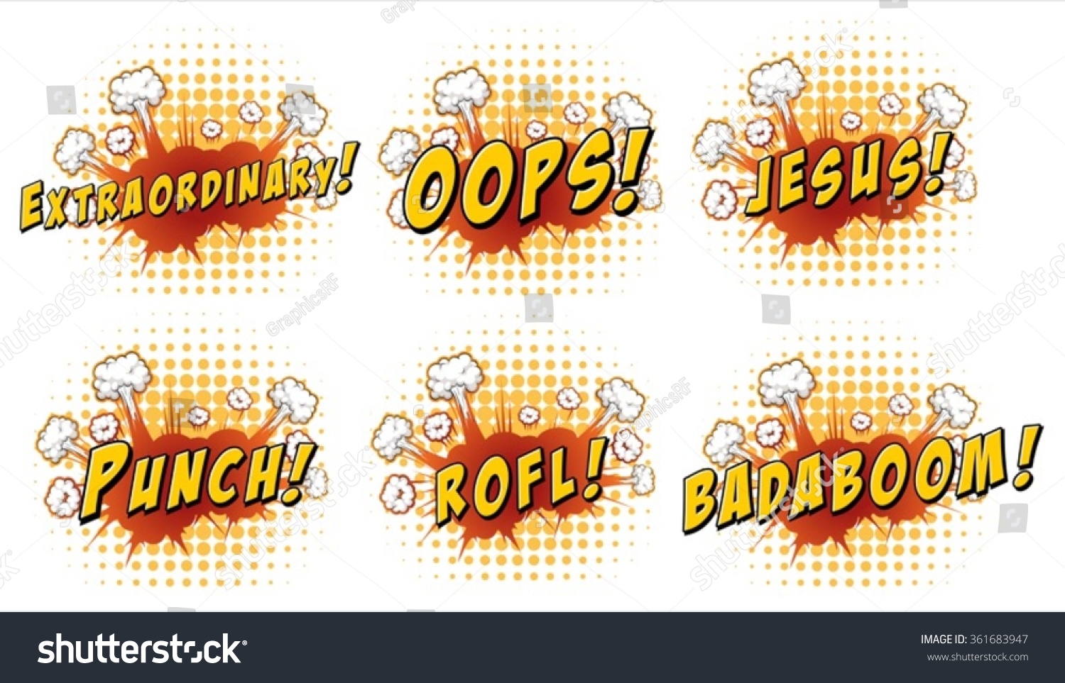 Different Words On Cloud Explosion Illustration Stock Vector (Royalty ...