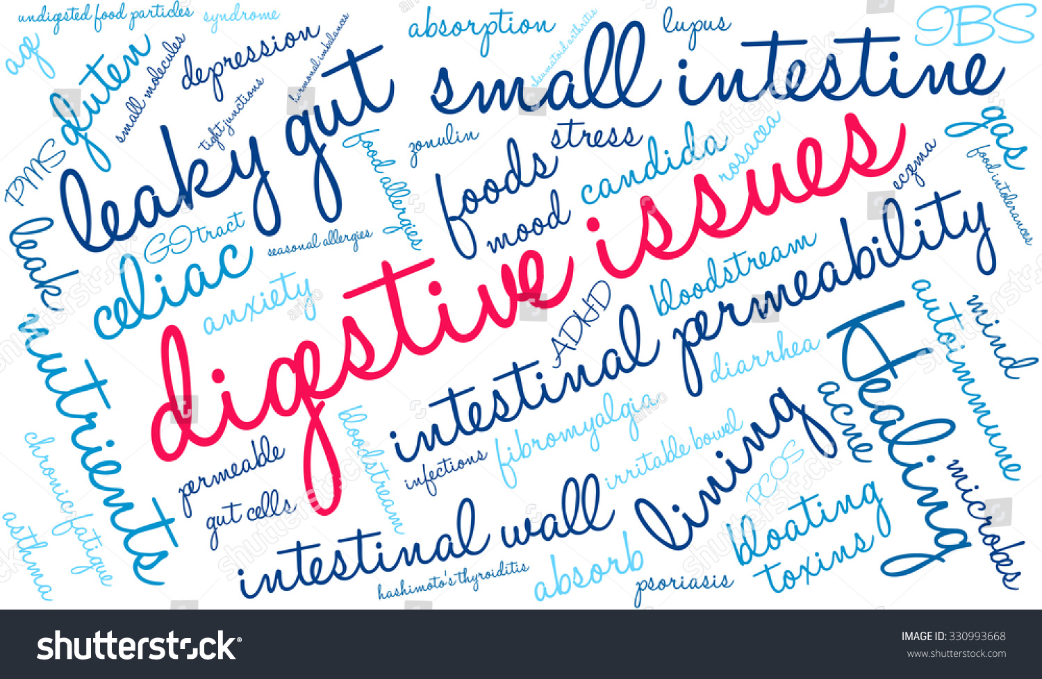 Digestive Issues Word Cloud On White Stock Vector (Royalty Free ...
