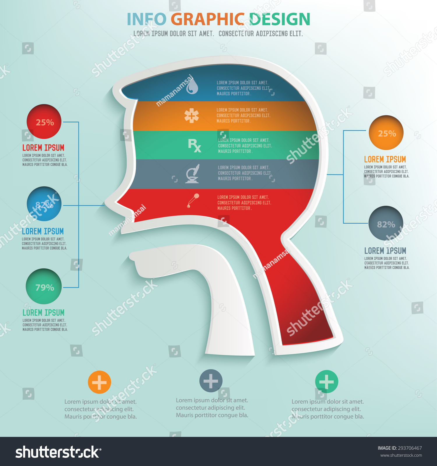 Digestive System Design Info Graphic Designclean Stock Vector (Royalty ...