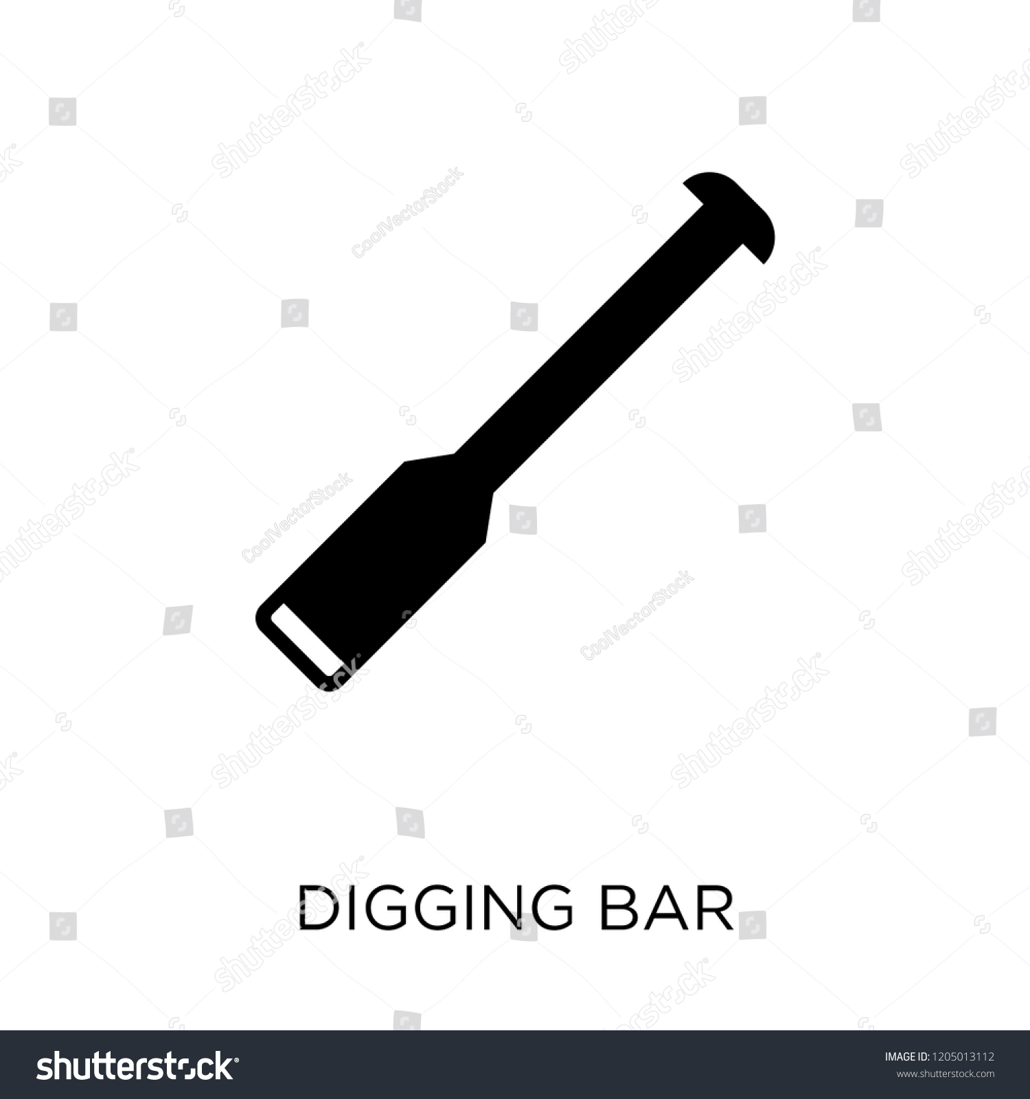 Digging Bar Icon Digging Bar Symbol Stock Vector (Royalty Free) 1205013112