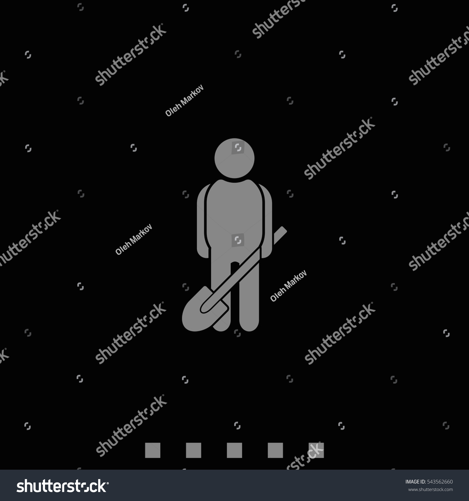 Digging Man Icon Stock Vector (Royalty Free) 543562660 | Shutterstock