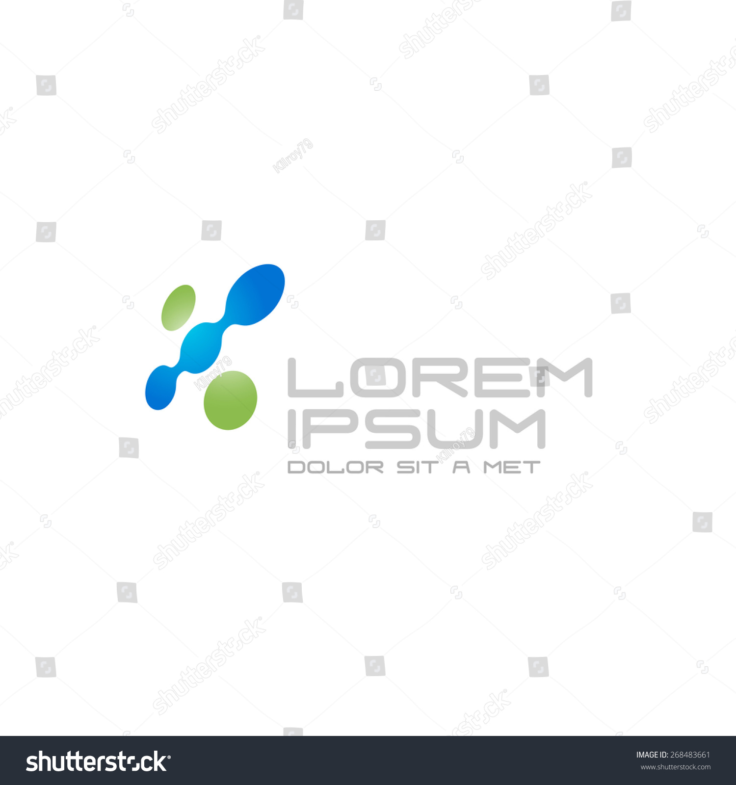 Digital Abstract Tech Color Dots Logo Stock Vector (Royalty Free) 268483661
