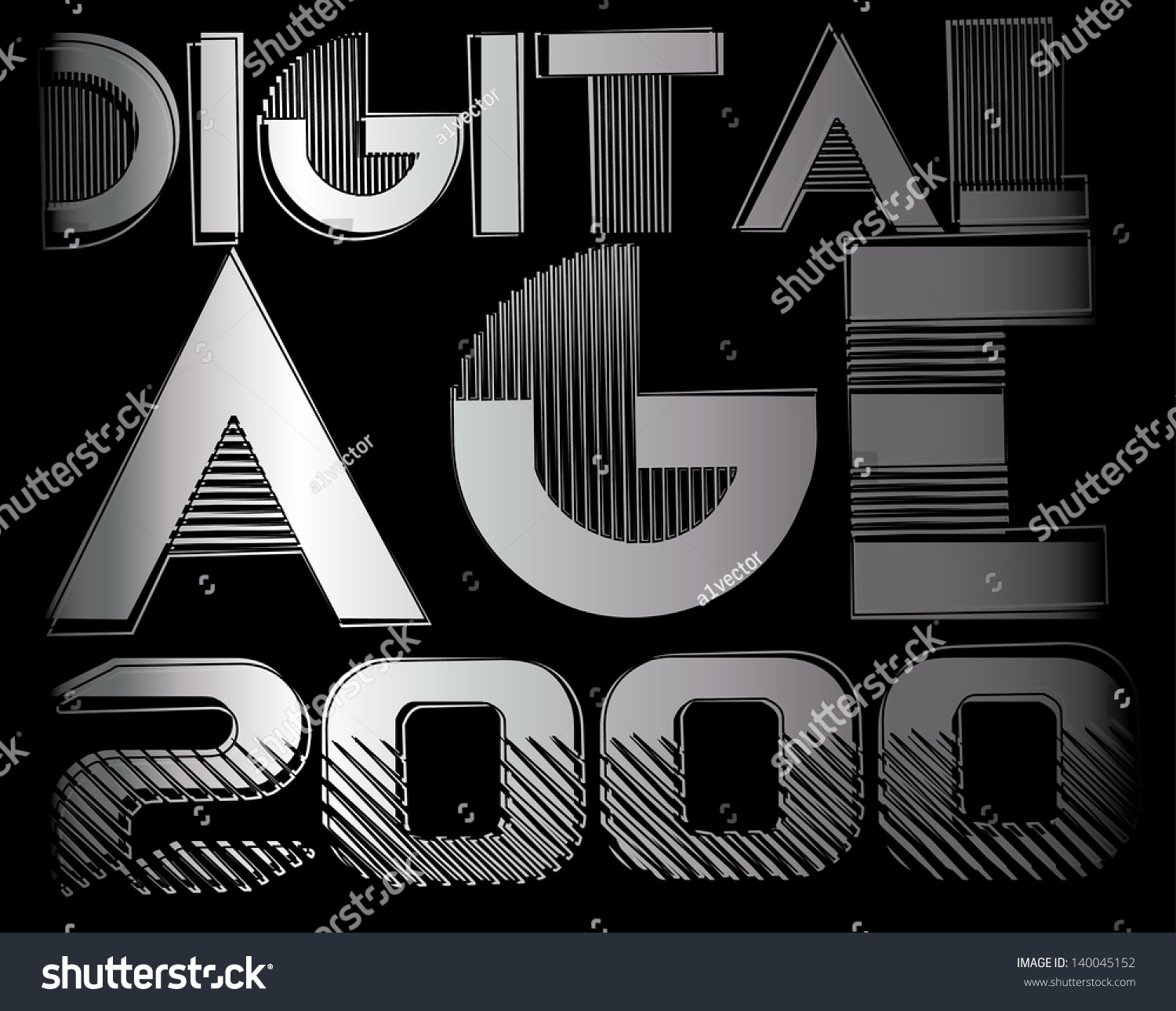 Digital Age Slogan Vector Art Stock Vector (Royalty Free) 140045152 ...