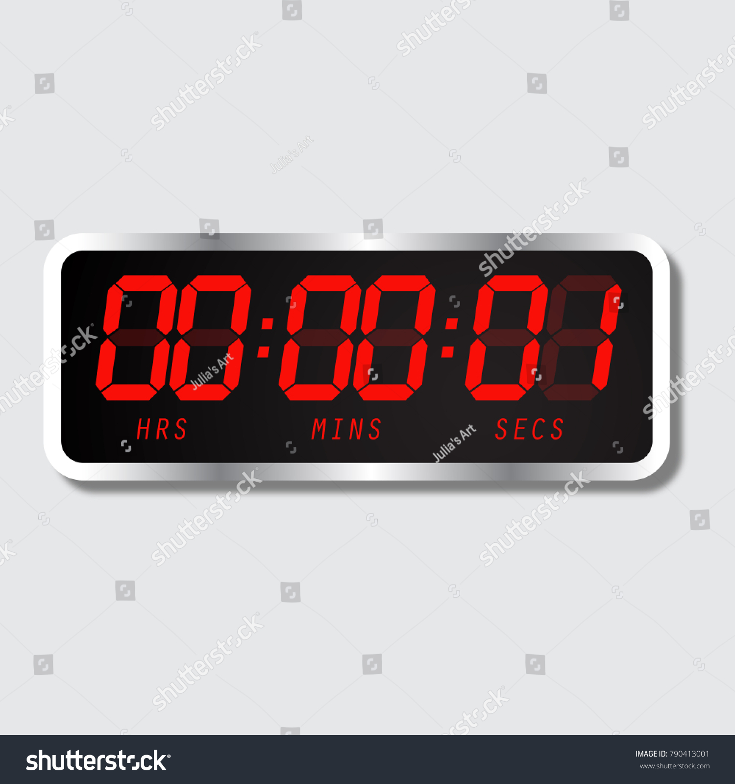 Digital Alarm Clock Vector Electronic Alarm Stock Vector (Royalty Free ...