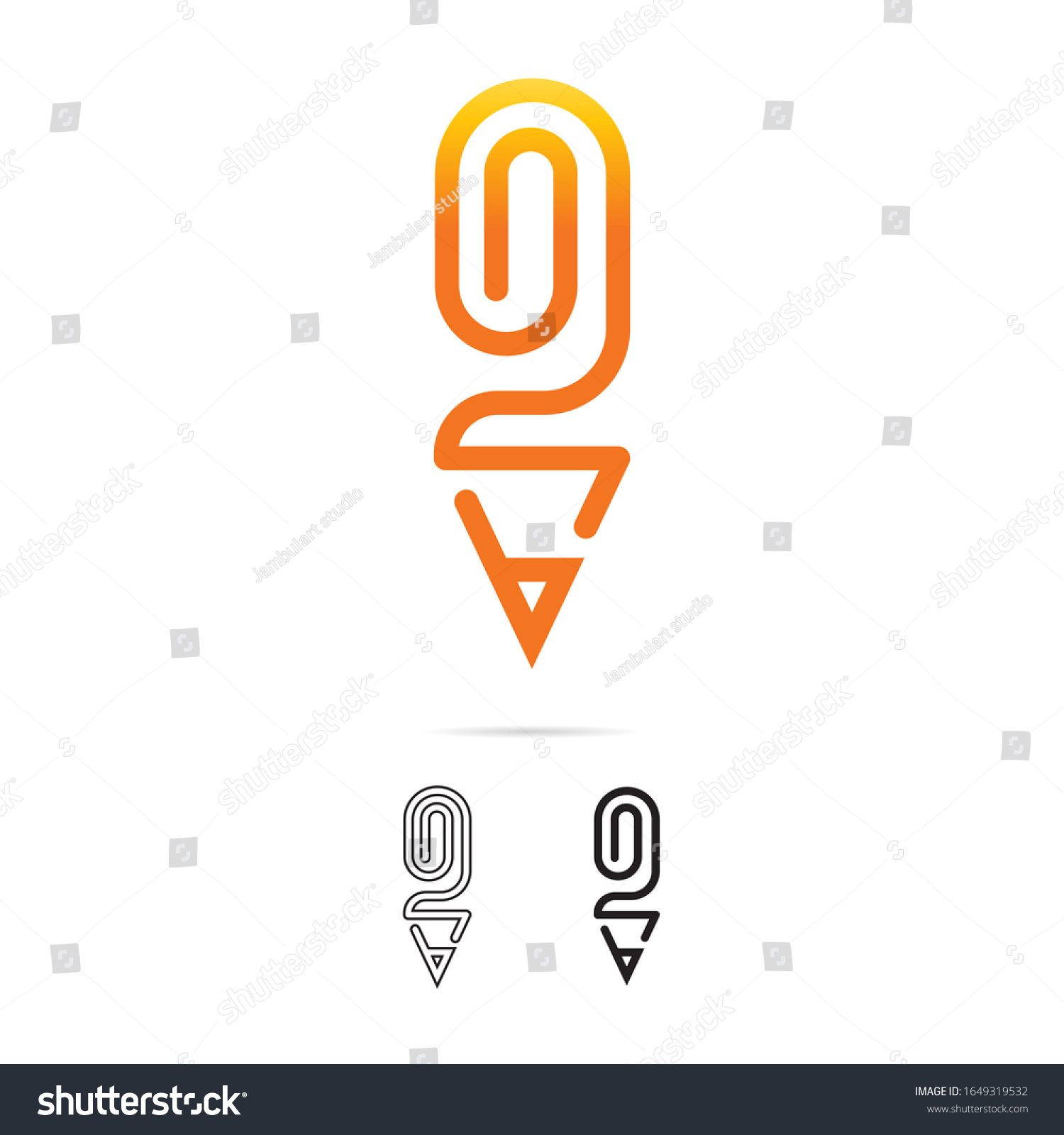 Digital Art Logo Premium Vector Stock Vector (Royalty Free) 1649319532 ...