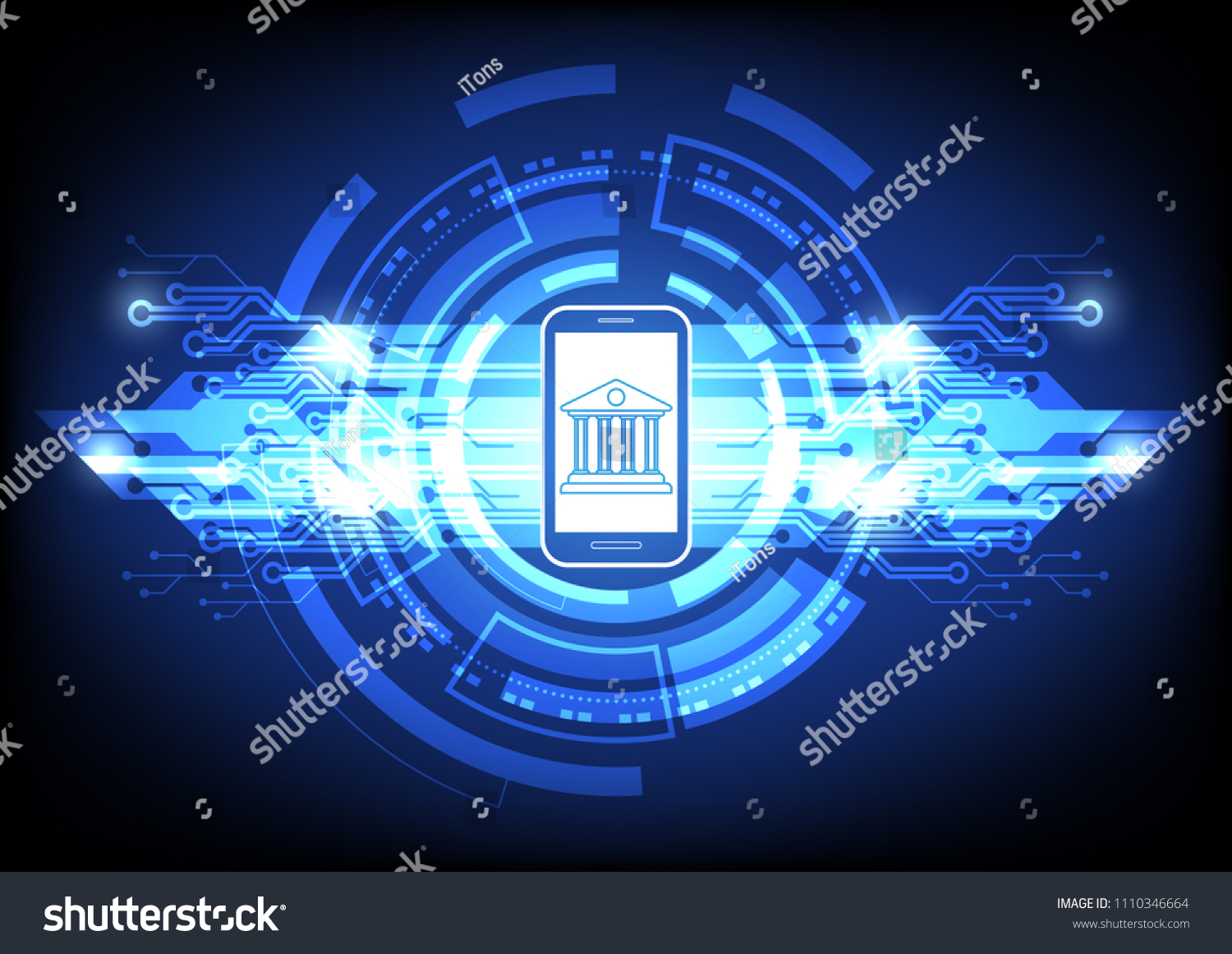 Digital Background Banking Online Vector Concept Stock Vector (Royalty ...