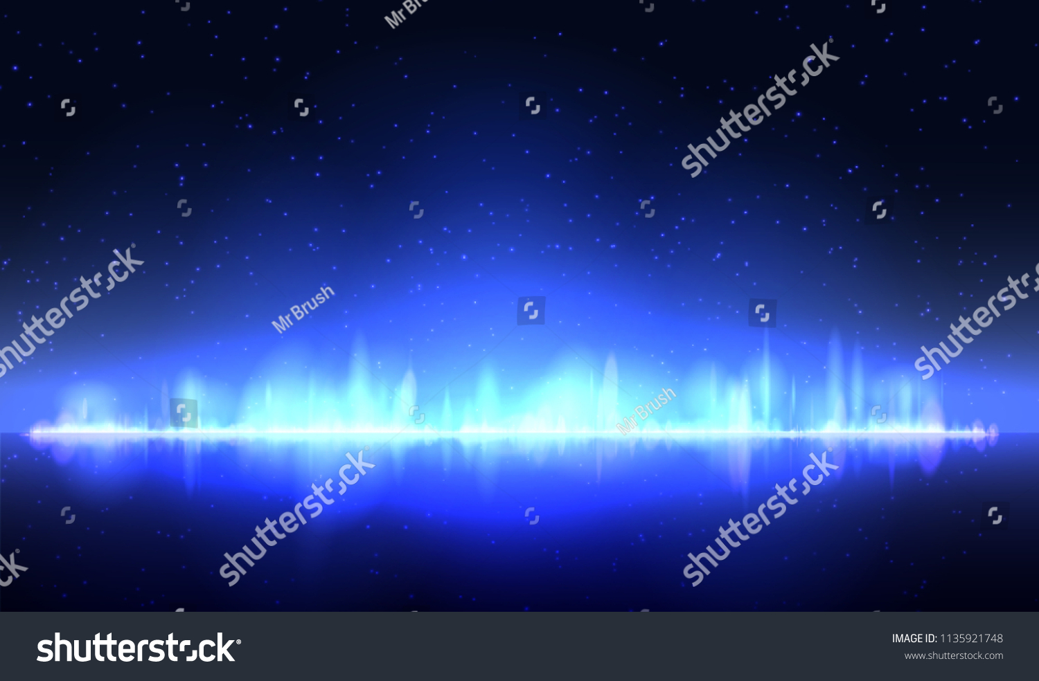 Digital Blue Light Equalizer Background Vector Stock Vector (Royalty ...