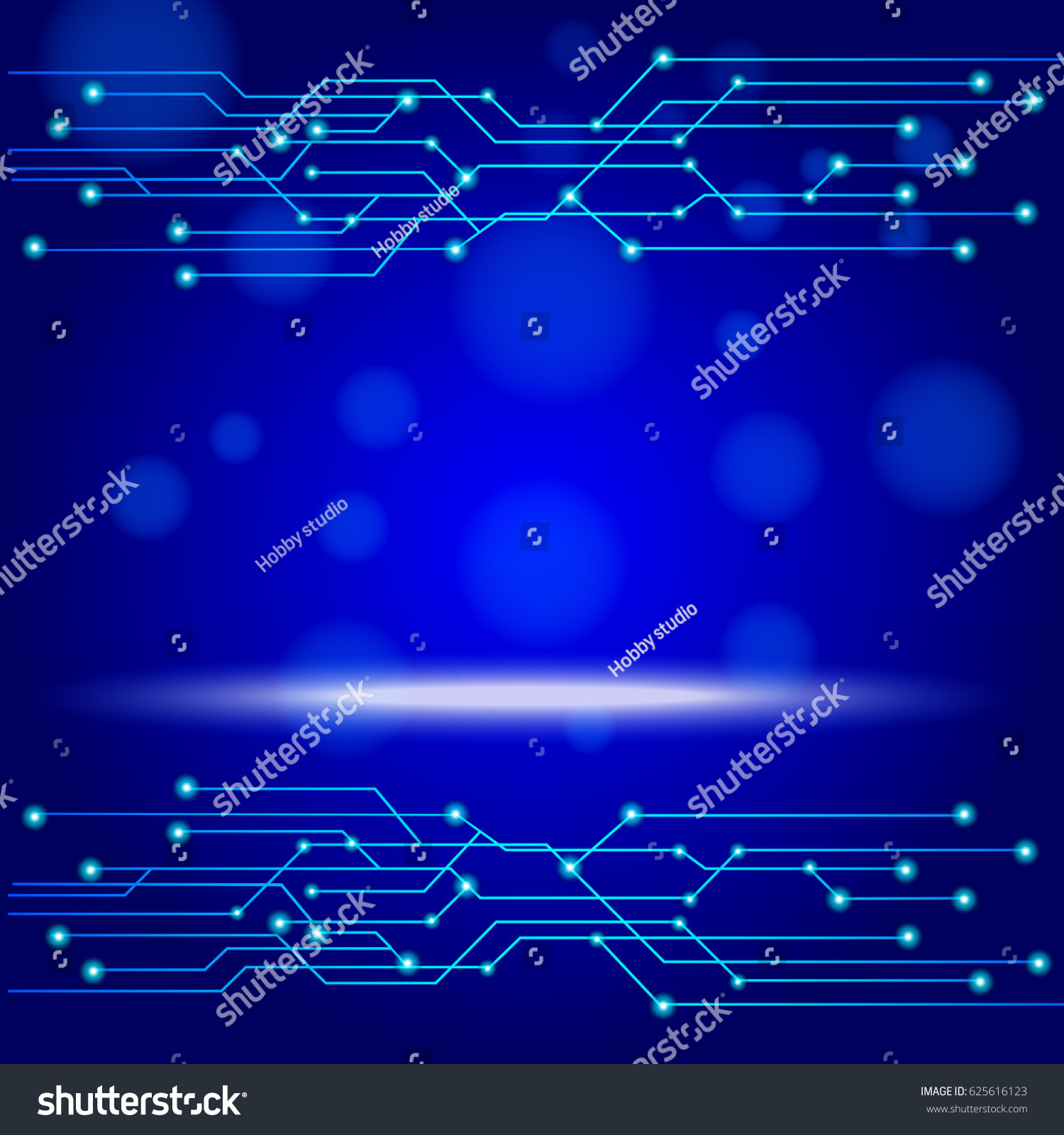 Digital Blue Light Vector Background: vector de stock (libre de ...