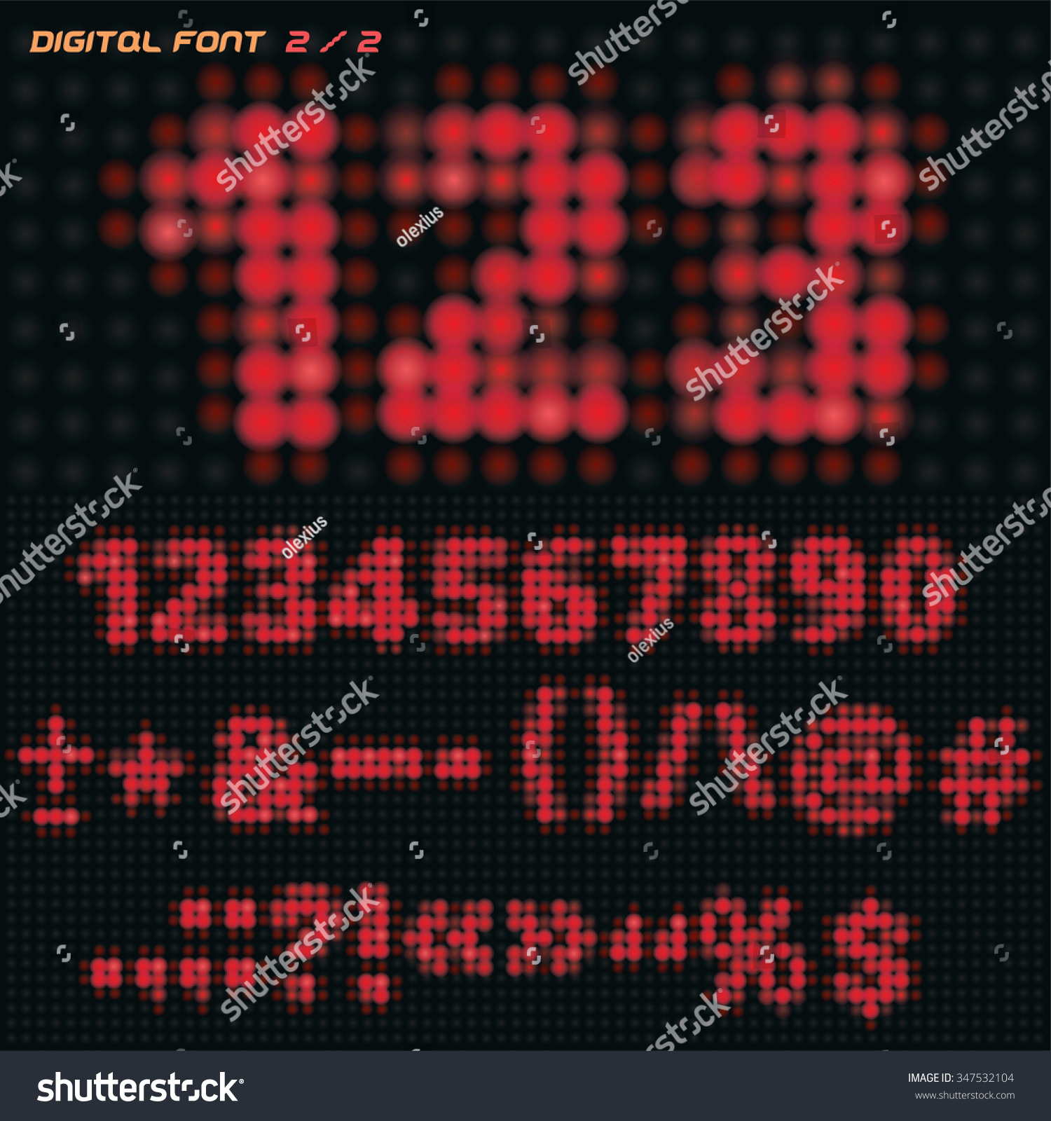 Digital Board Font Stock Vector (Royalty Free) 347532104 | Shutterstock