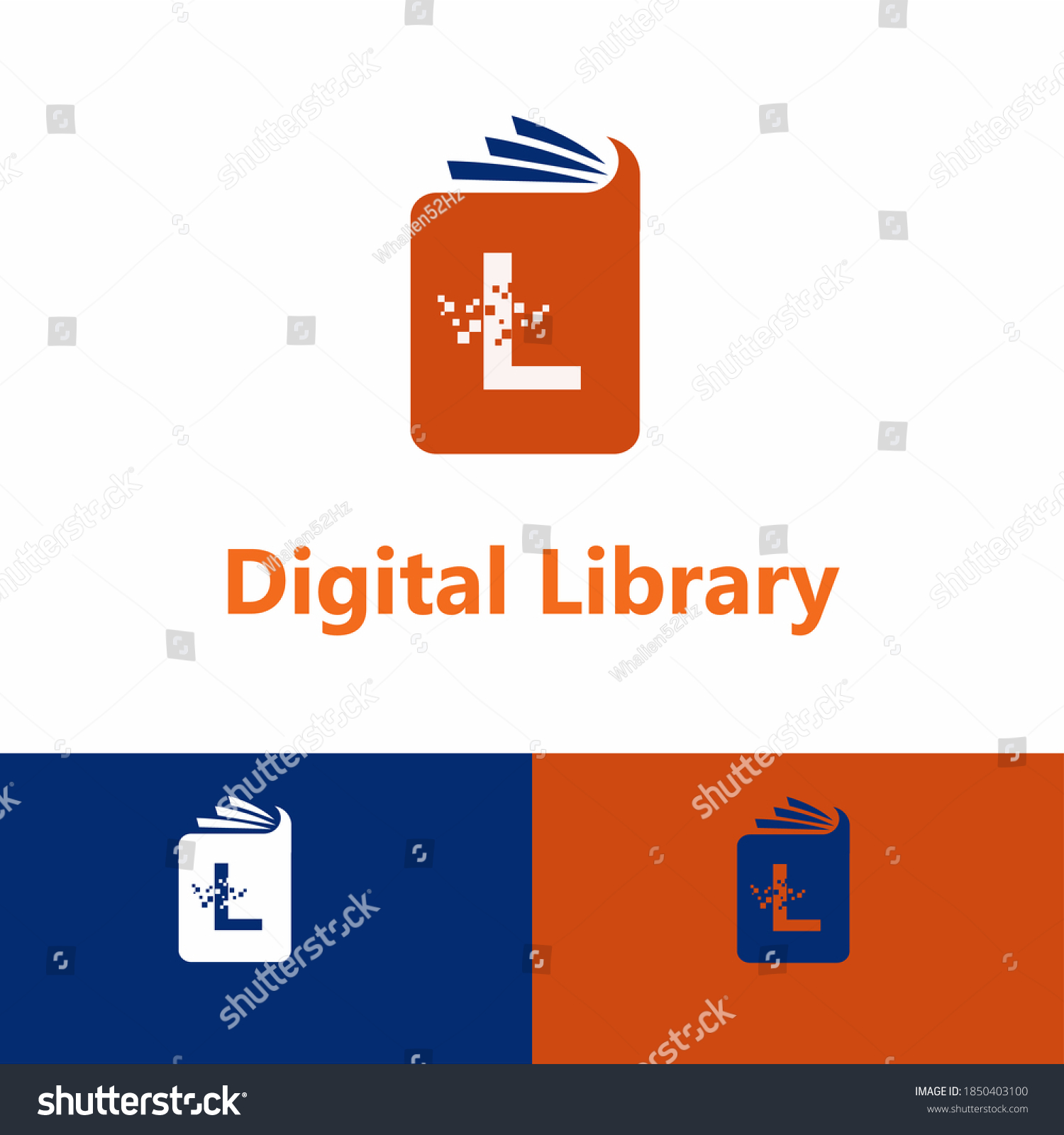 Digital Book E Book Vector Concept Stock Vector (Royalty Free) 1850403100