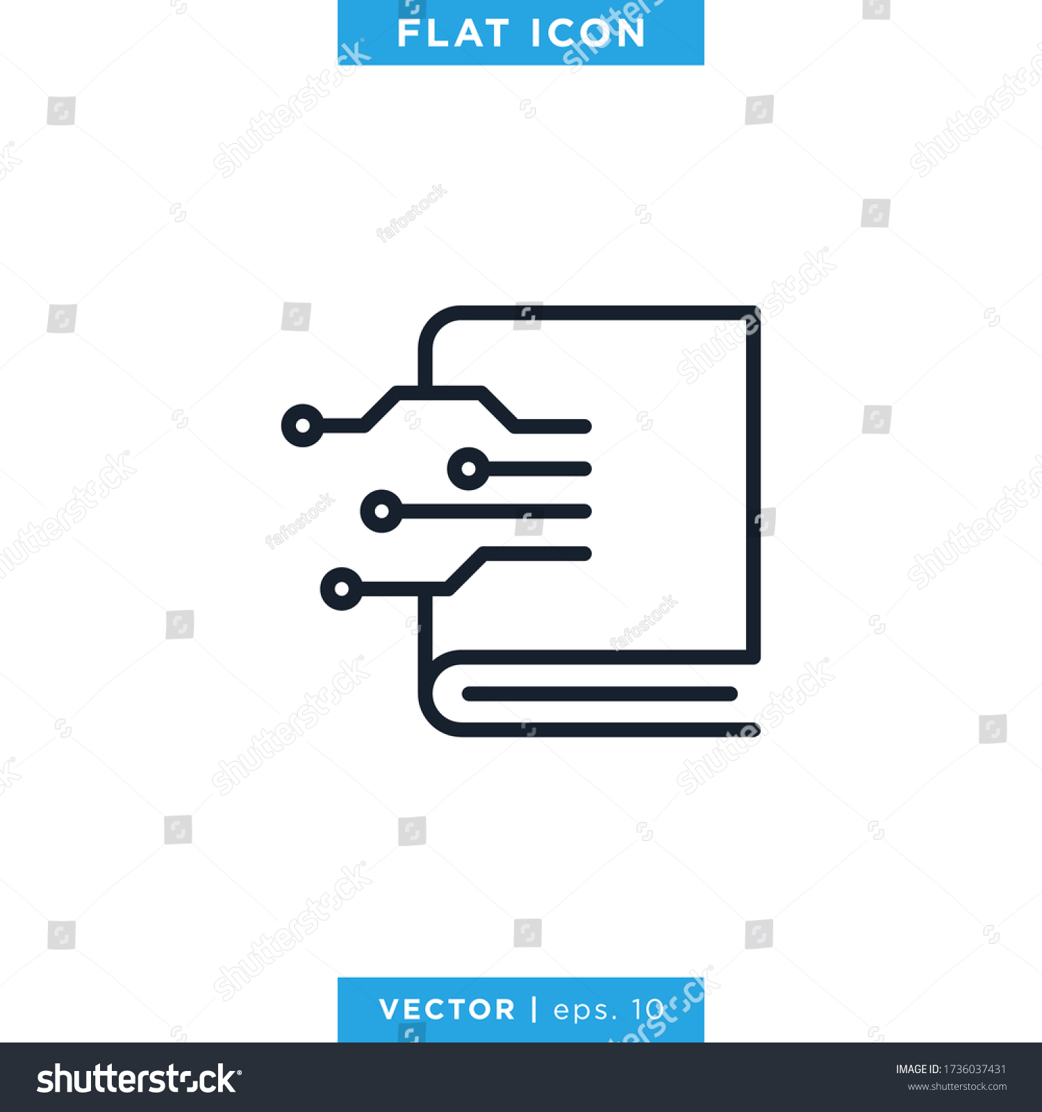 Digital Book Icon Vector Design Template Stock Vector (Royalty Free ...