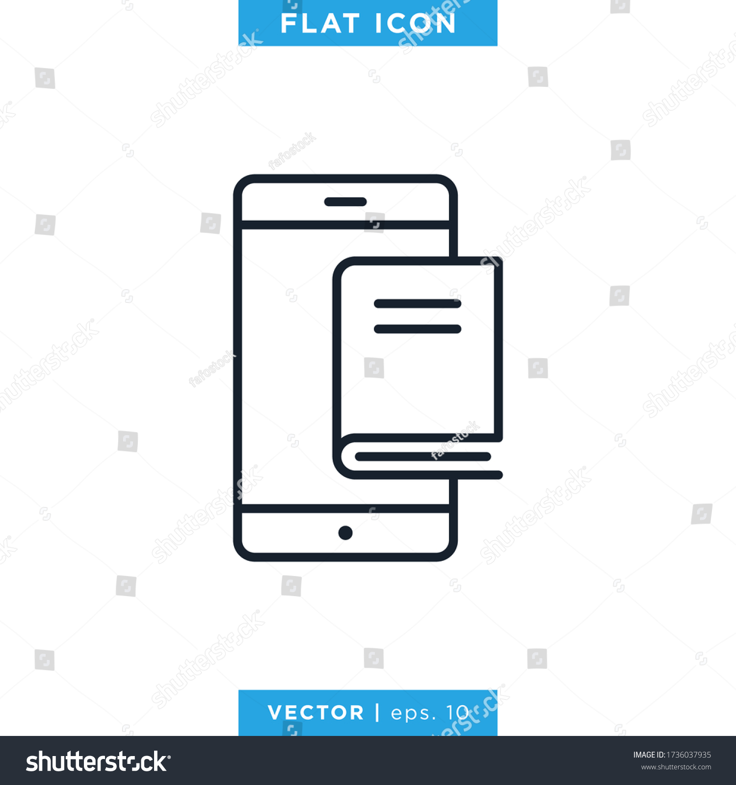 Digital Book Icon Vector Design Template Stock Vector (Royalty Free ...