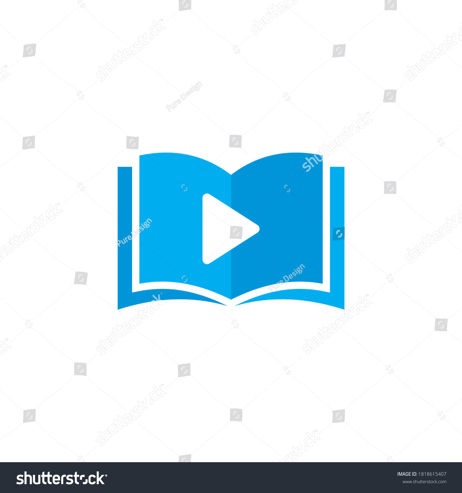 Vector de libros digital, logotipo tecnológico: vector de stock (libre ...