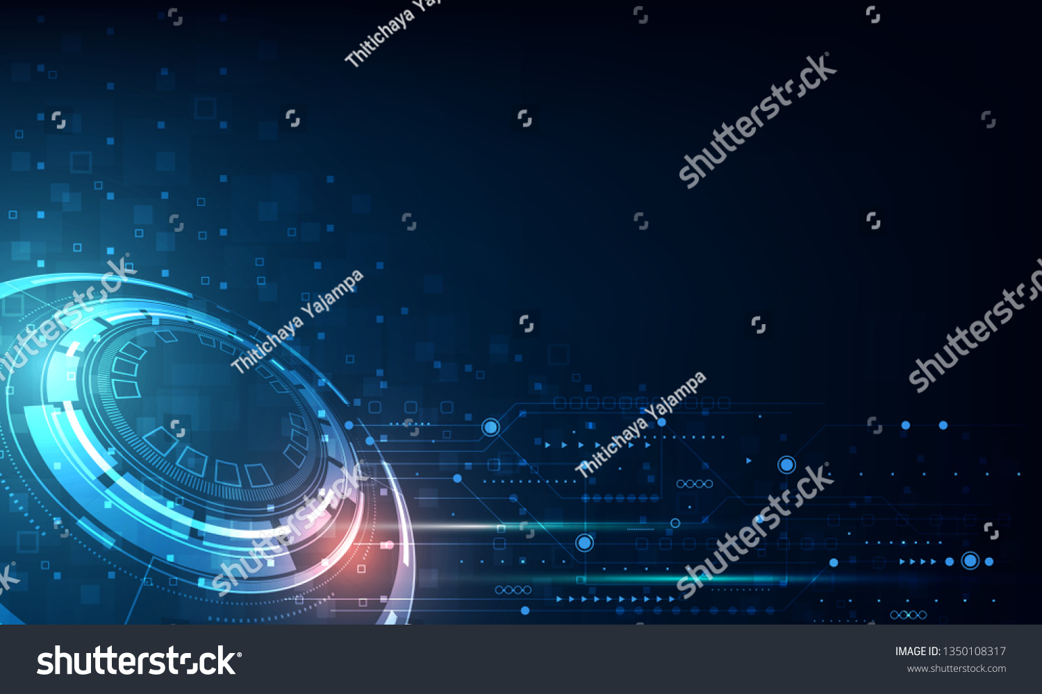 Digital Business Vector Tech Circle Technology: vector de stock (libre ...