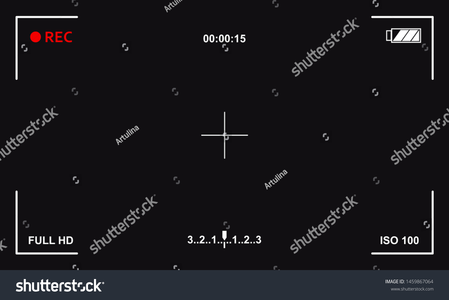 Digital Camera Frame Viewfinder Recording Video Stock Vector (Royalty ...
