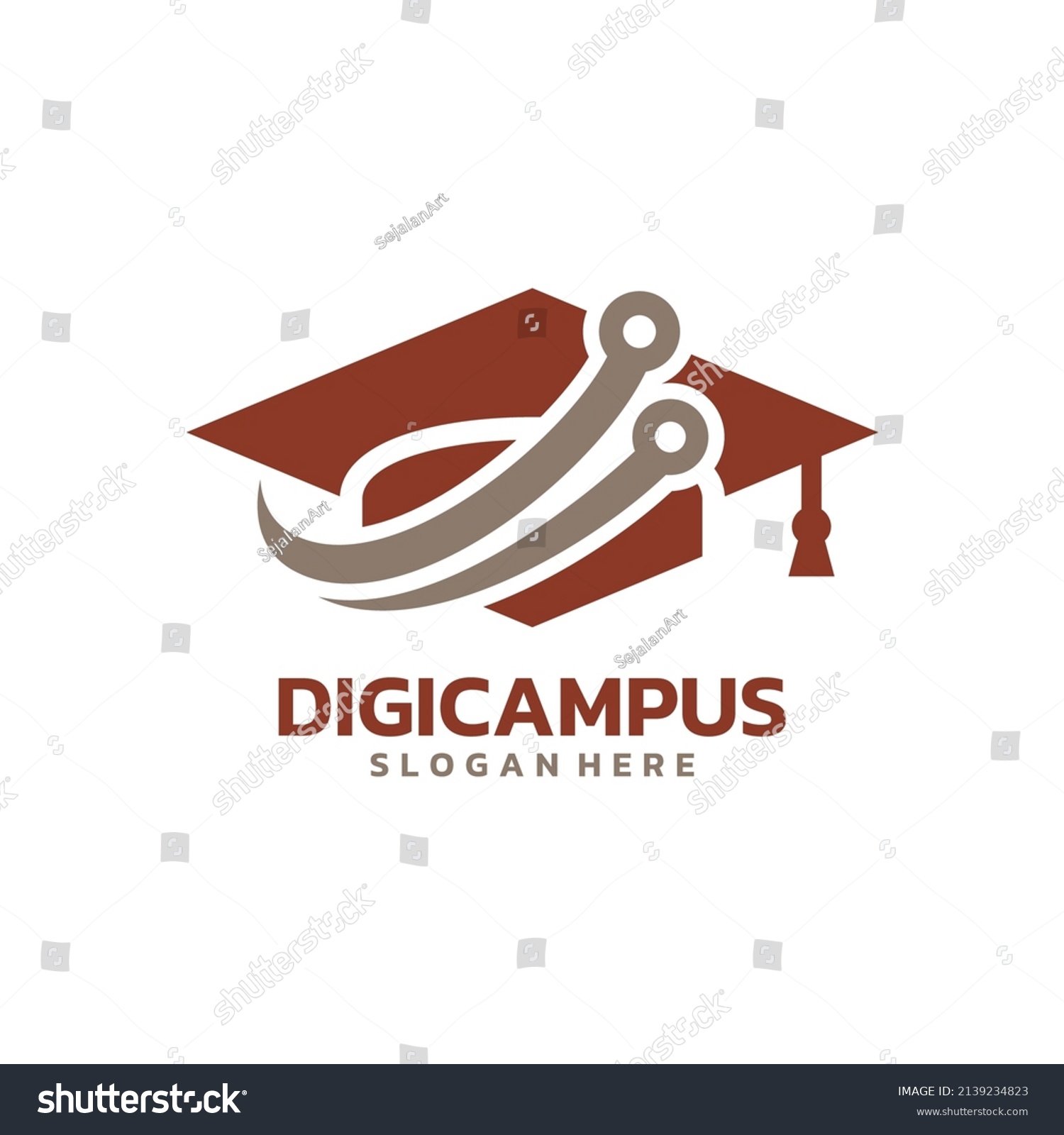 Digital Campus Logo Vector Technologybased College Stock Vector ...