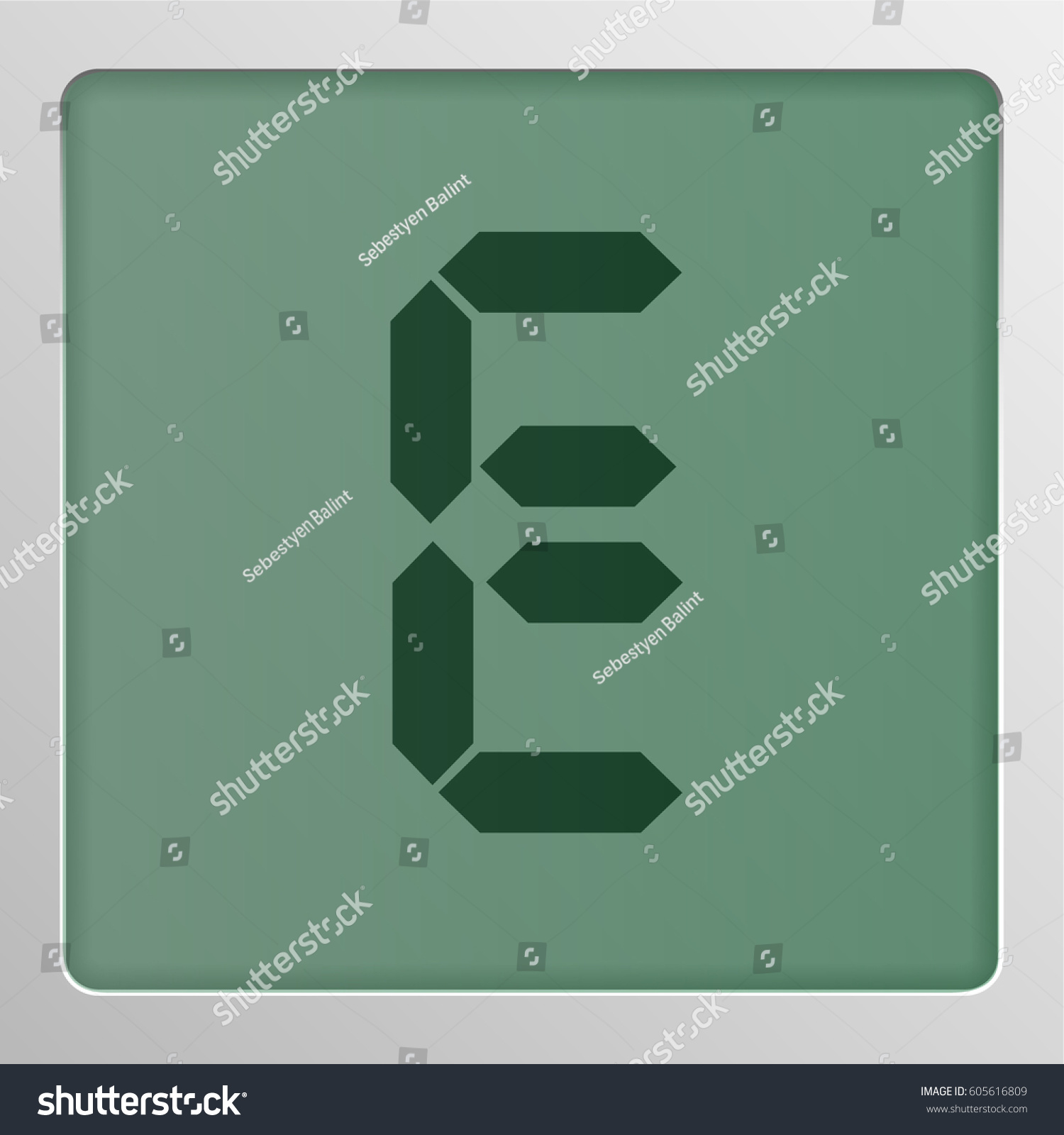 Digital Character Typeface On Screen Vector Stock Vector (Royalty Free ...