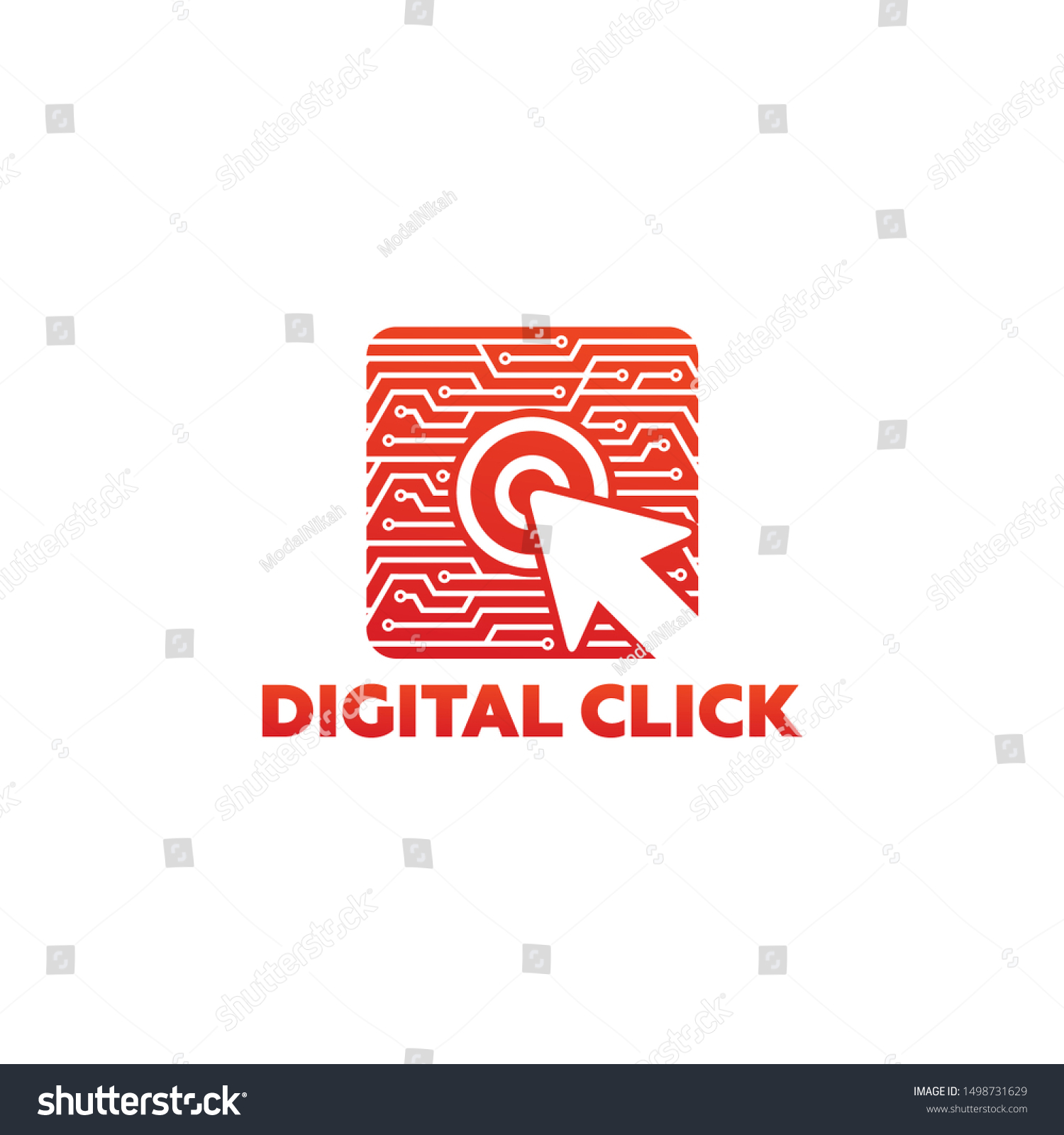 Digital Click Logo Template Design Stock Vector (Royalty Free ...