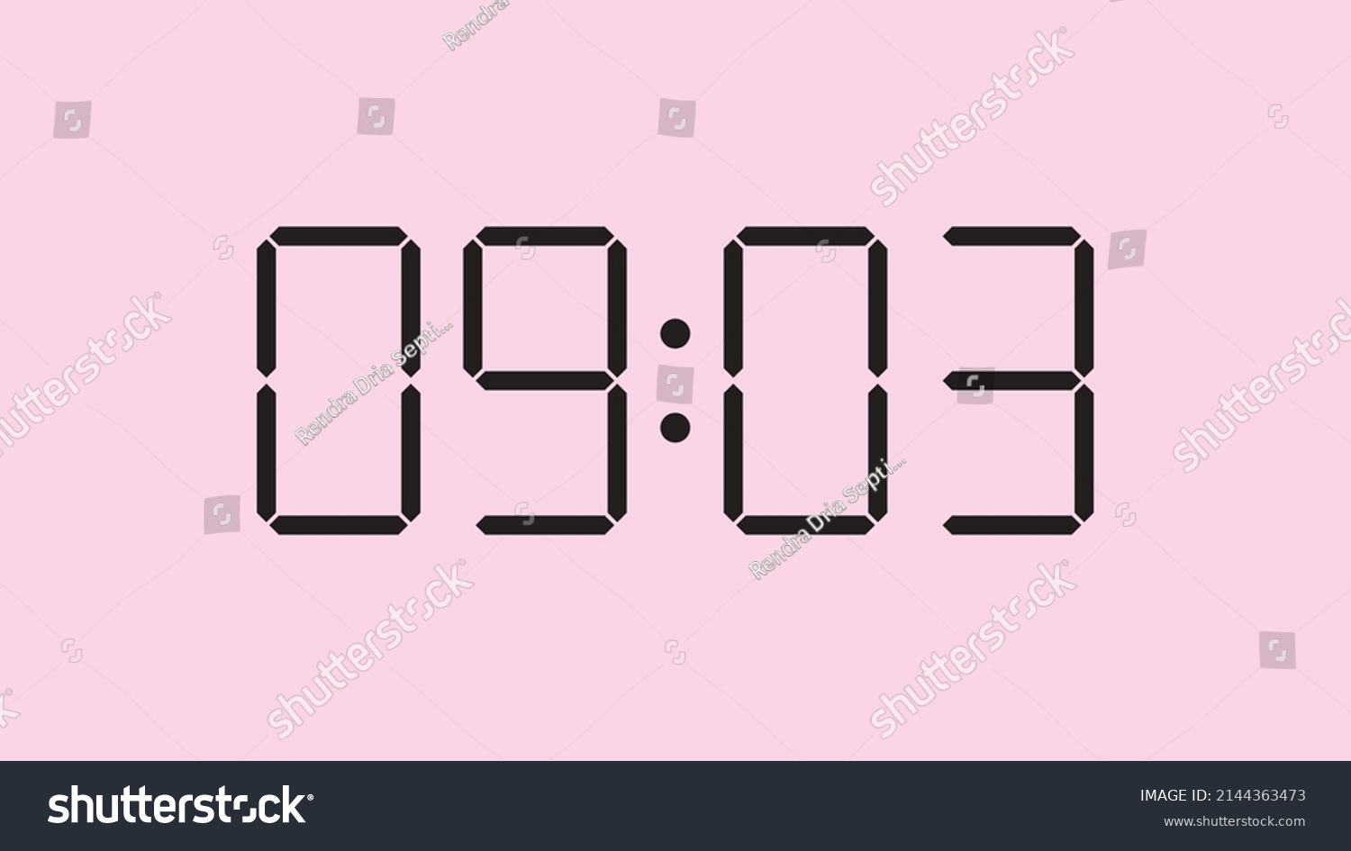 Digital Clock Close Displaying 903 Oclock Stock Vector (Royalty Free ...